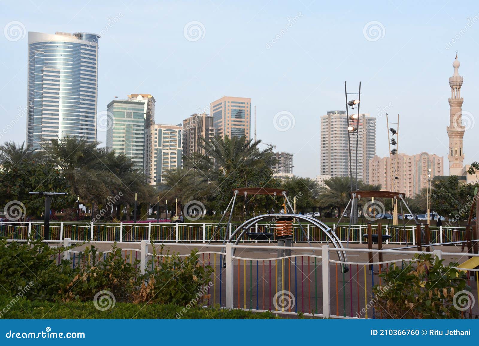 Al Majaz Waterfront in Sharjah, UAE Editorial Image - Image of palm ...