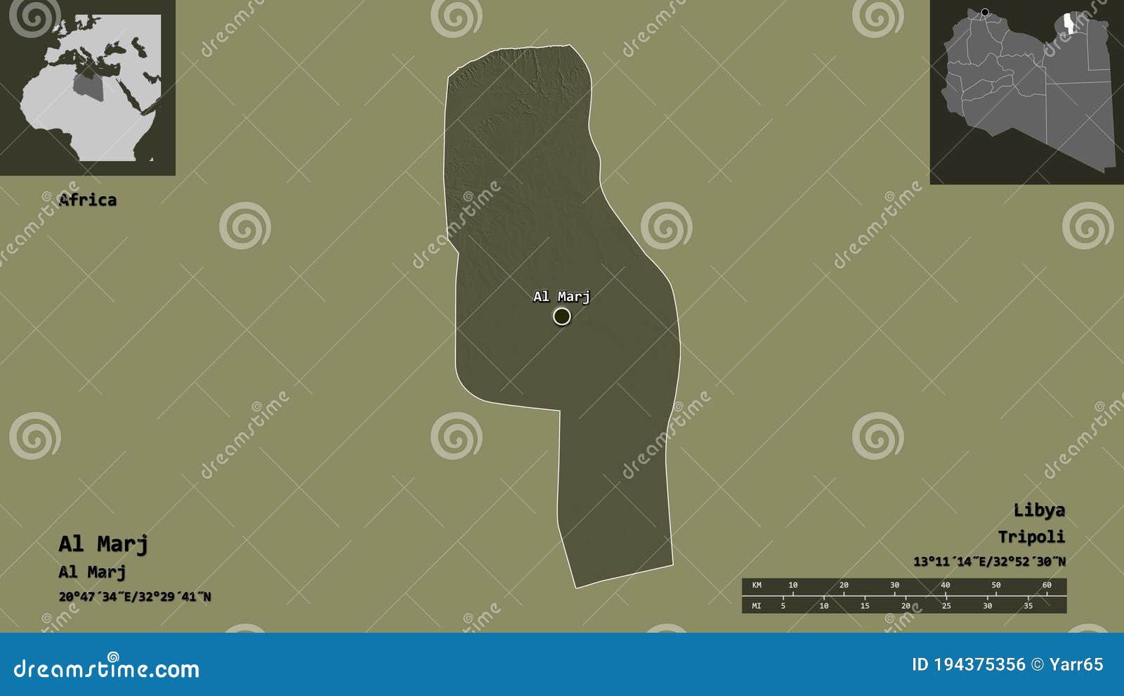 Al Marj, District of Libya,. Previews. Administrative Stock ...