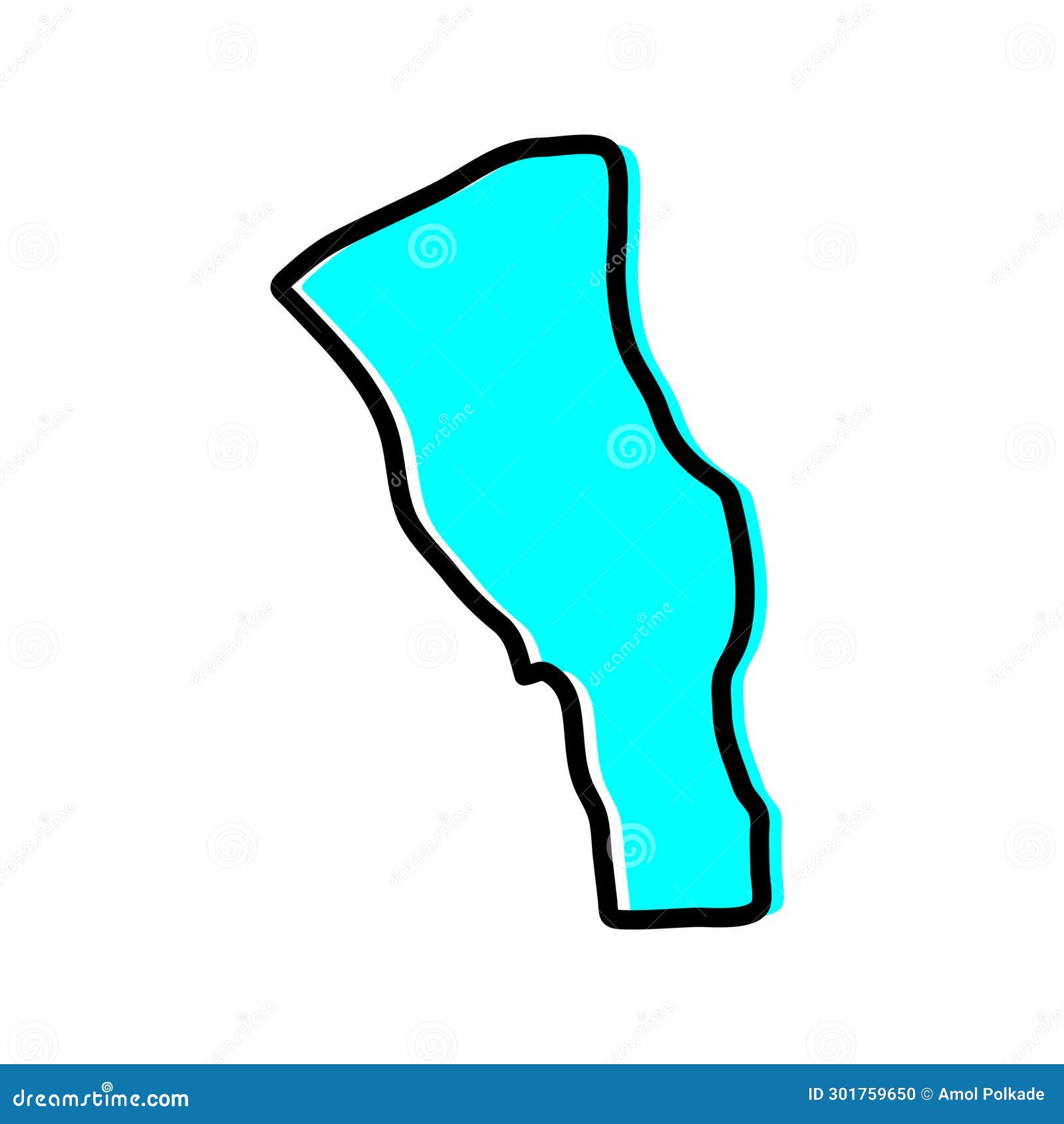 Al Marj Region of Libya Vector Map Illustration Stock Vector ...