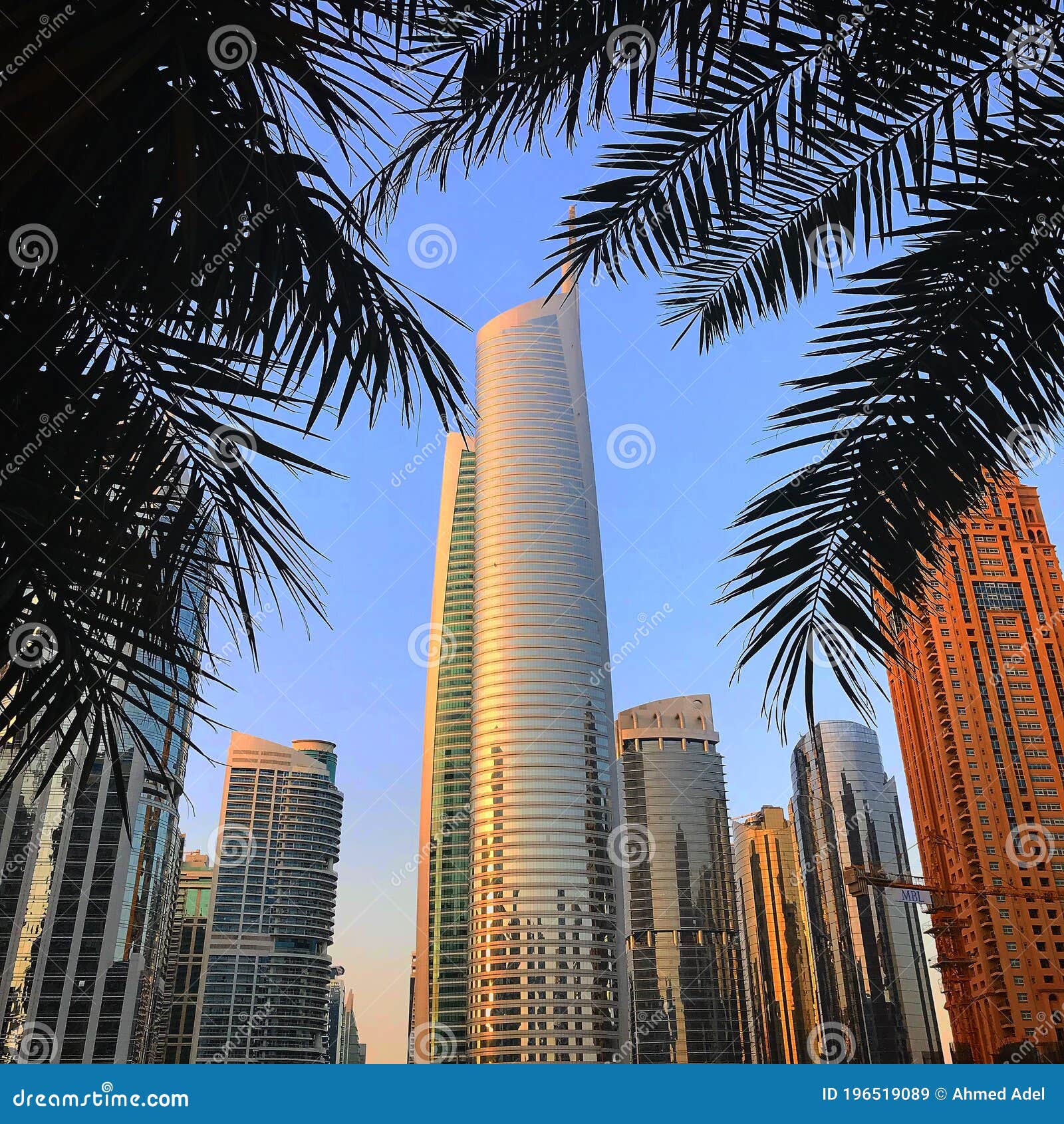 Al Mass Tower stock image. Image of lakes, dubai, tower - 196519089