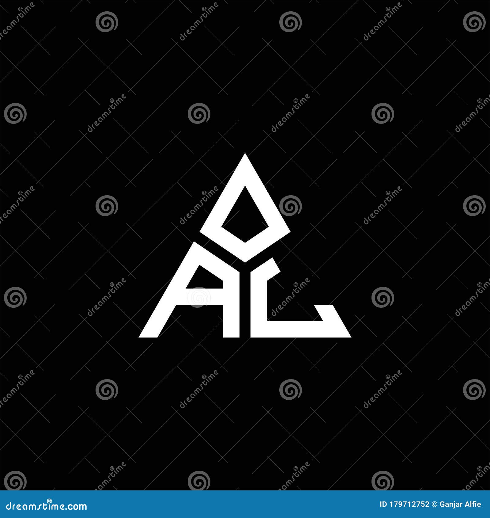 AL Monogram Logo with 3 Pieces Shape Isolated on Triangle Stock Vector ...