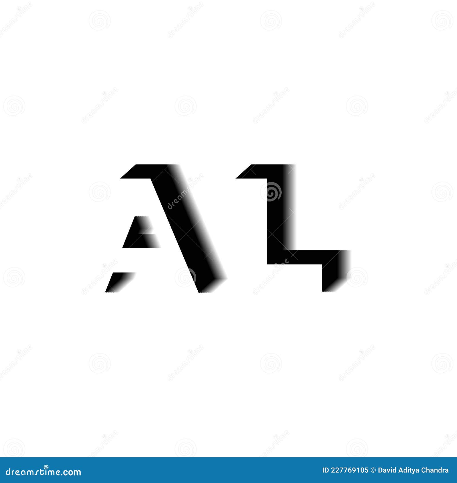 AL Monogram Shadow Shape Style Stock Vector - Illustration of concept ...