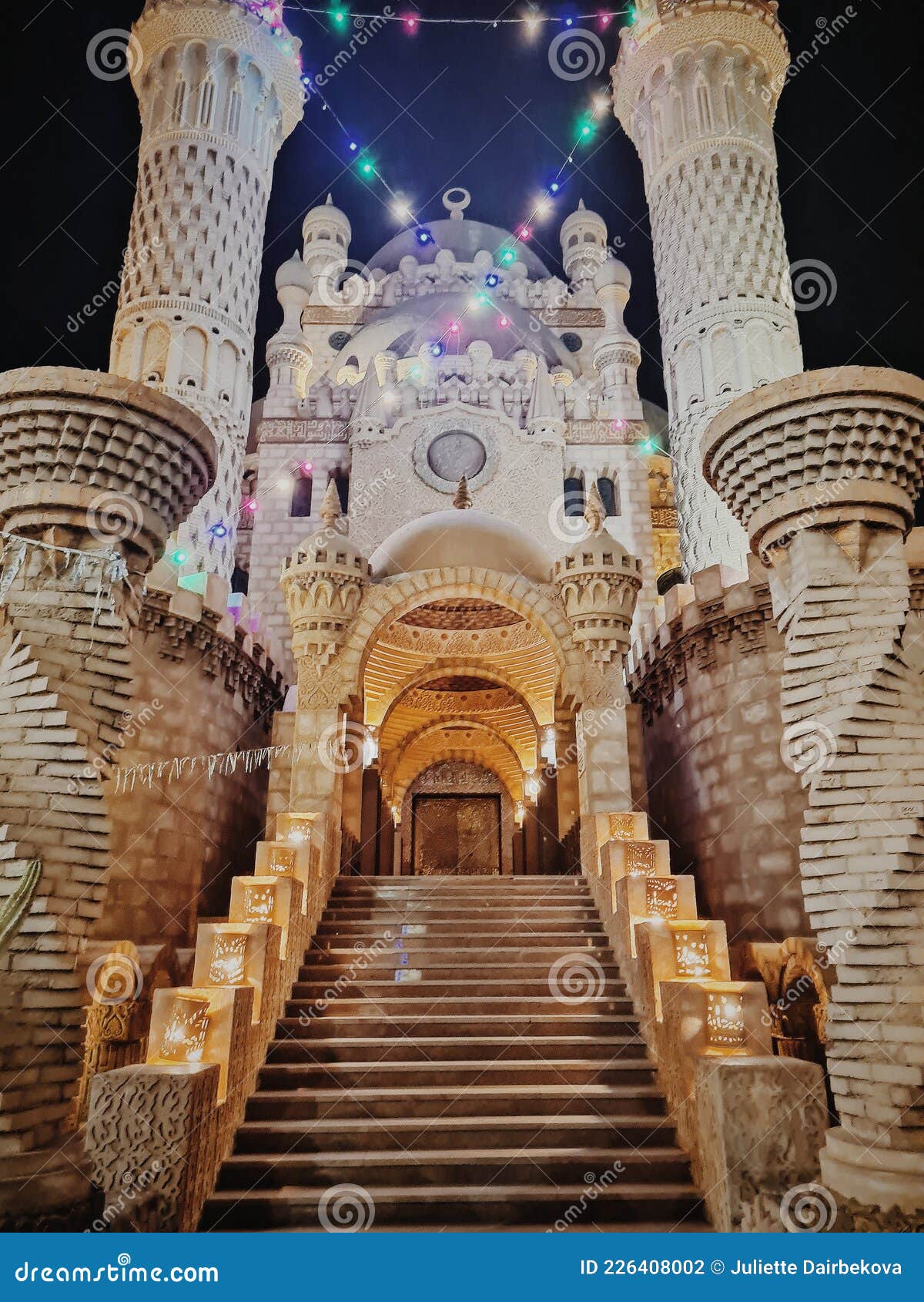Al Mustafa Mosque, A Large Islamic Temple In The City Center. Slim ...