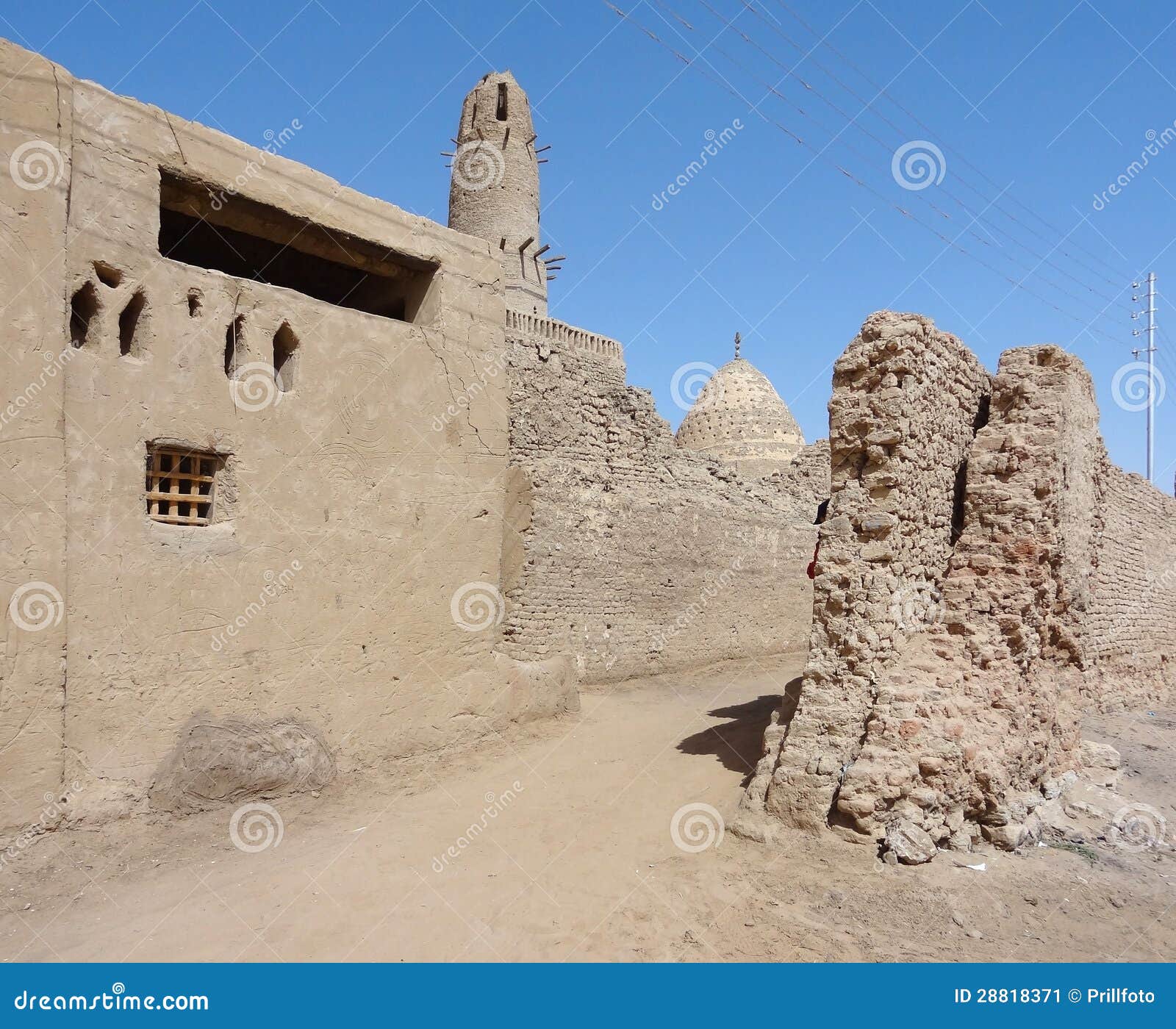 Al-Qasr at Dakhla Oasis stock image. Image of facade - 28818371