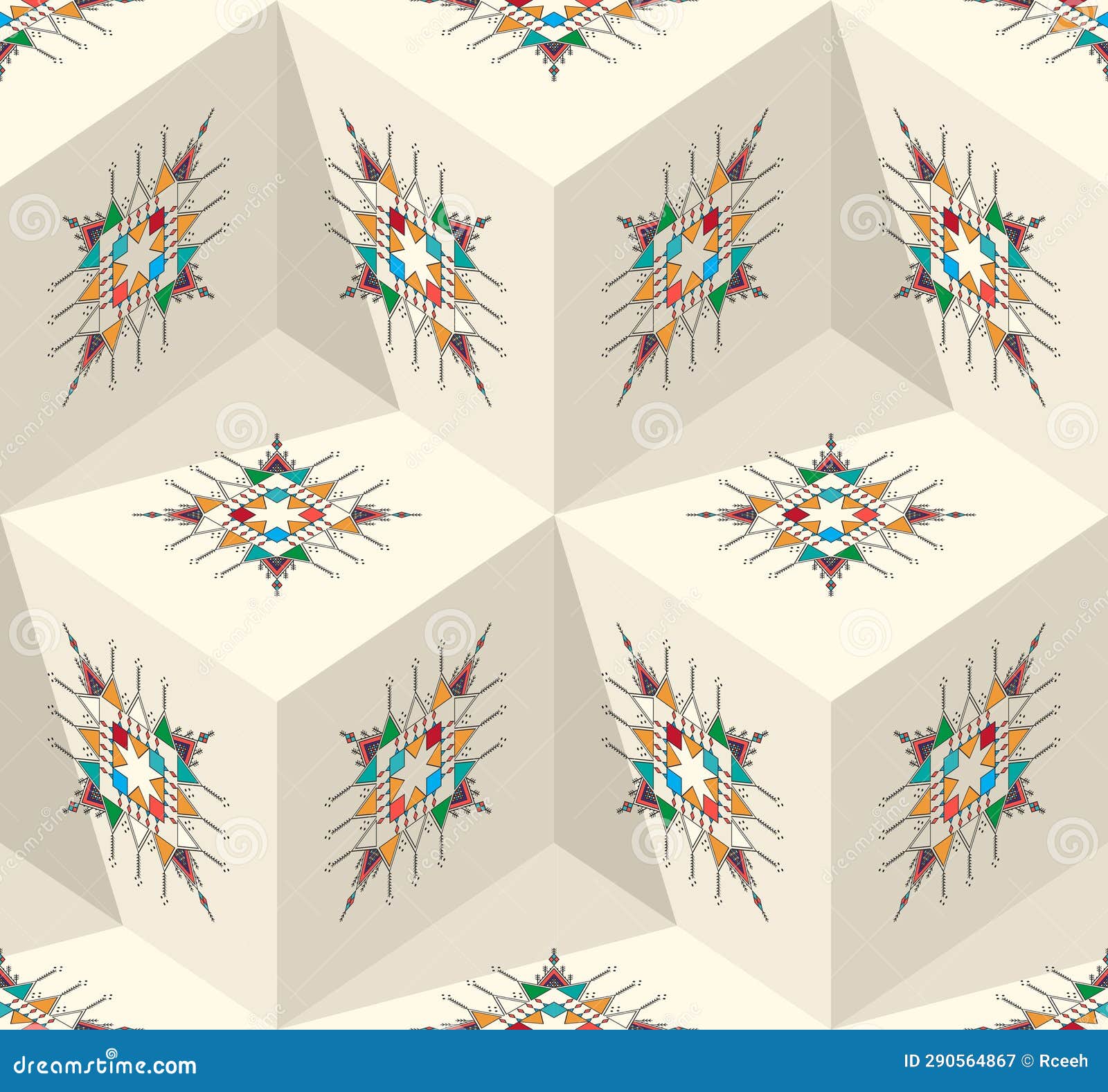 Al-Qatt Al-Asiri Isometric Pattern 3 Stock Illustration - Illustration ...