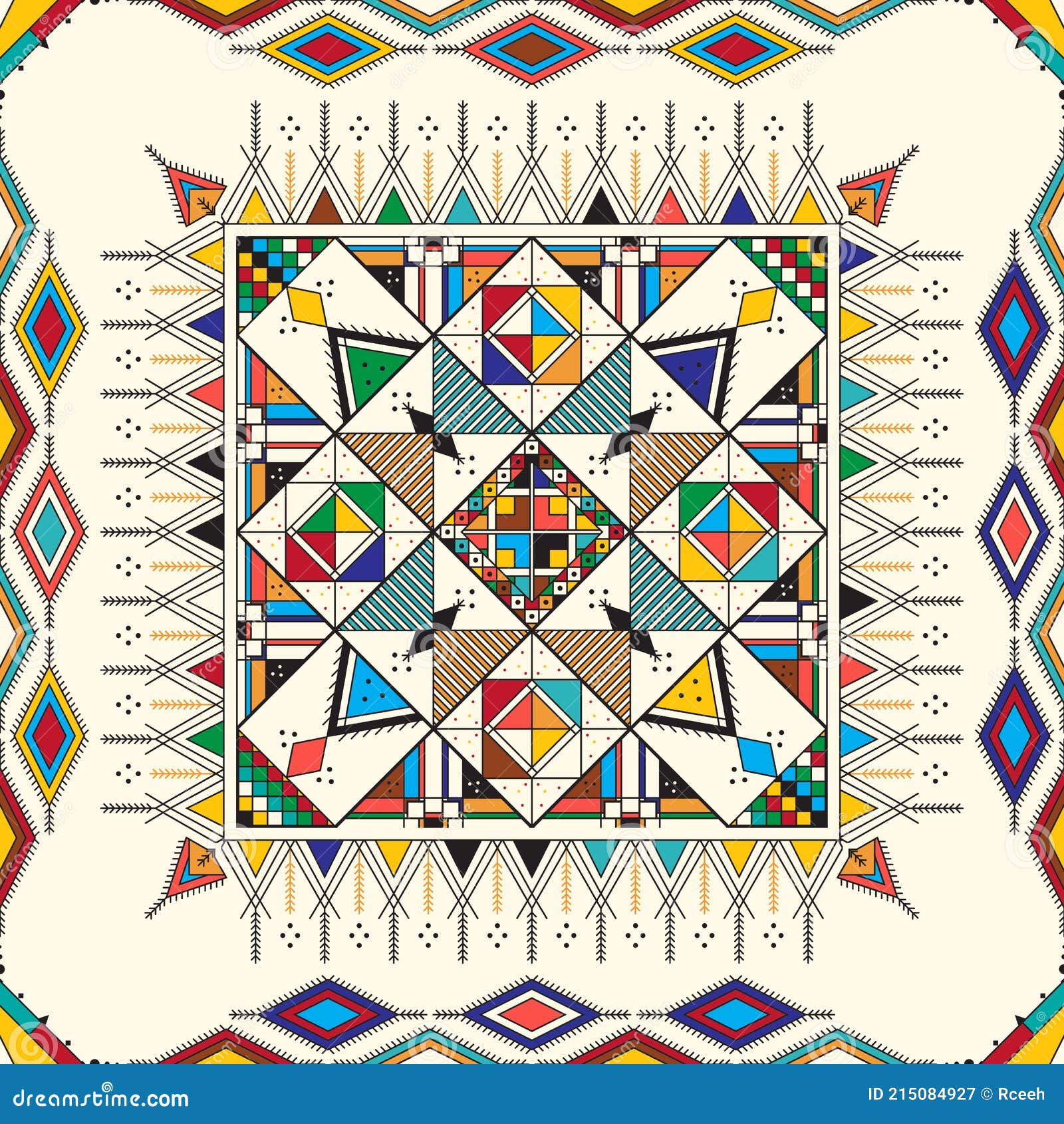 Al-Qatt Al-Asiri Pattern 23 Stock Vector - Illustration of design ...