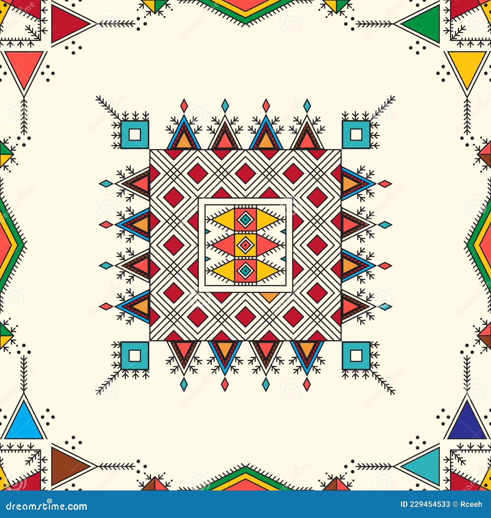 Al-Qatt Al-Asiri Pattern 75 Stock Vector - Illustration of colored ...