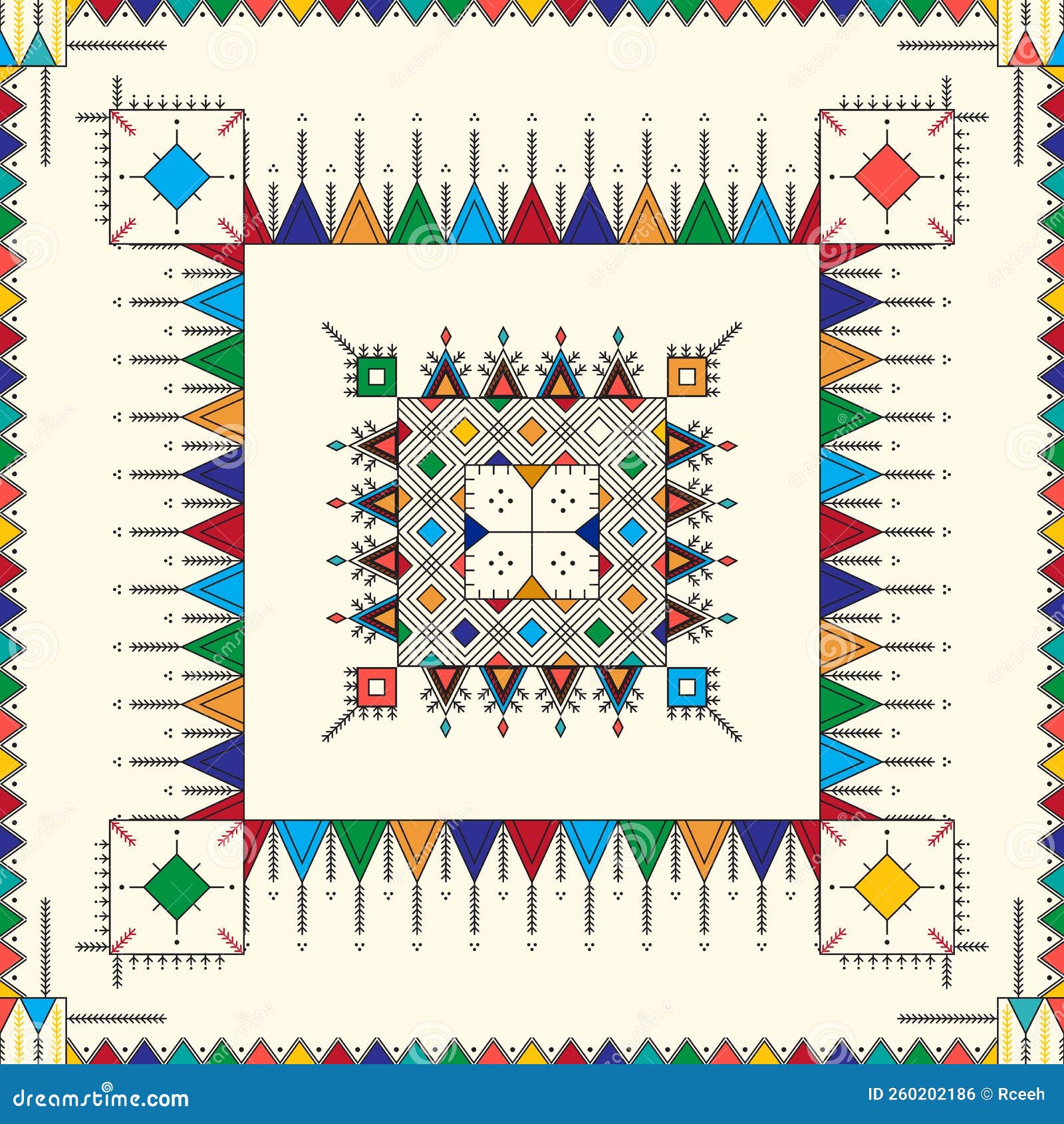 Al-Qatt Al-Asiri Pattern 83 Stock Vector - Illustration of pattern ...