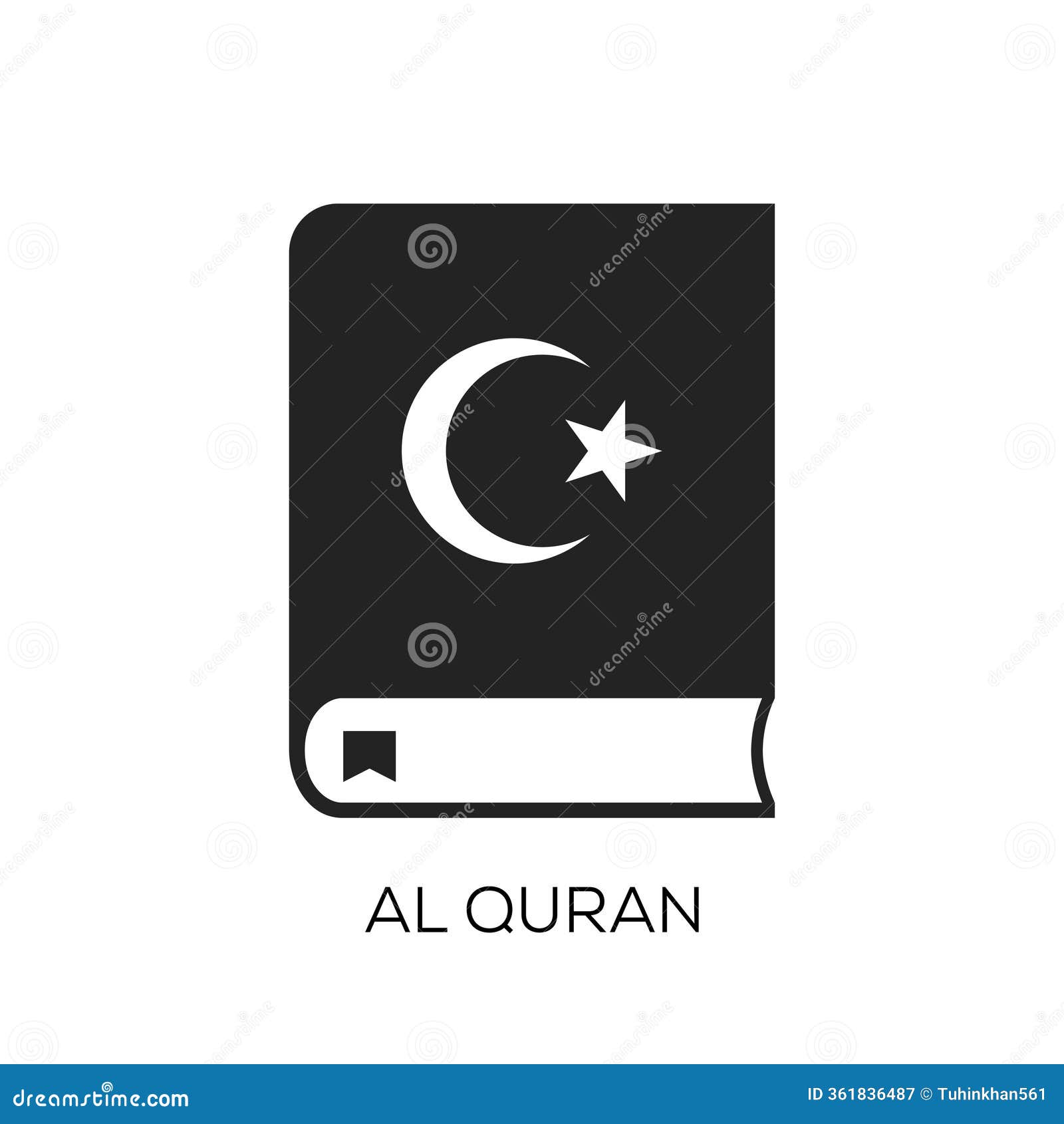 Al Quran Icon Vector Illustration. Islamic Book Quran Vector Icon Stock ...