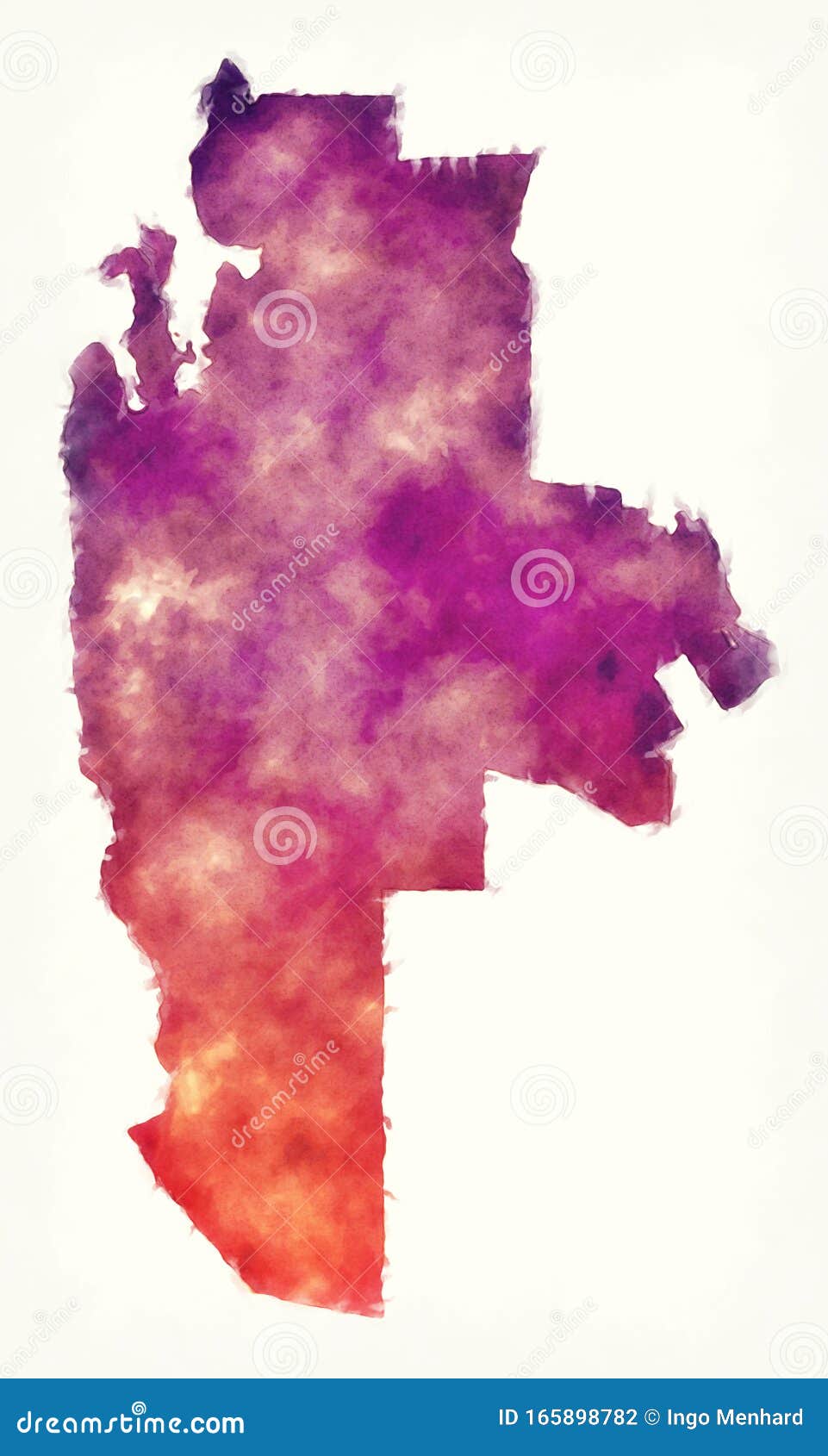 Al Rayyan Municipality Watercolor Map of Qatar Stock Illustration ...