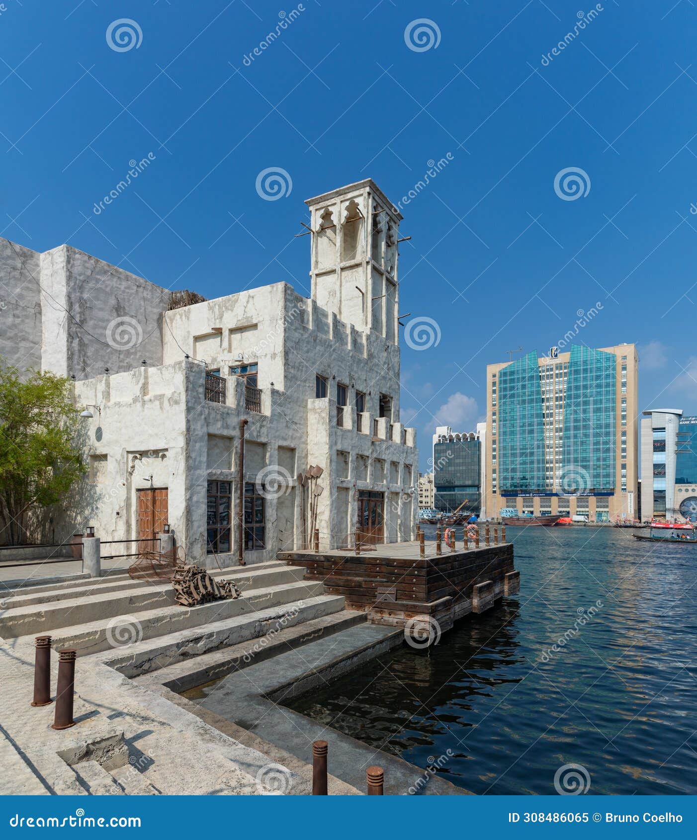 Al Seef Waterfront editorial image. Image of tower, traditional - 308486065