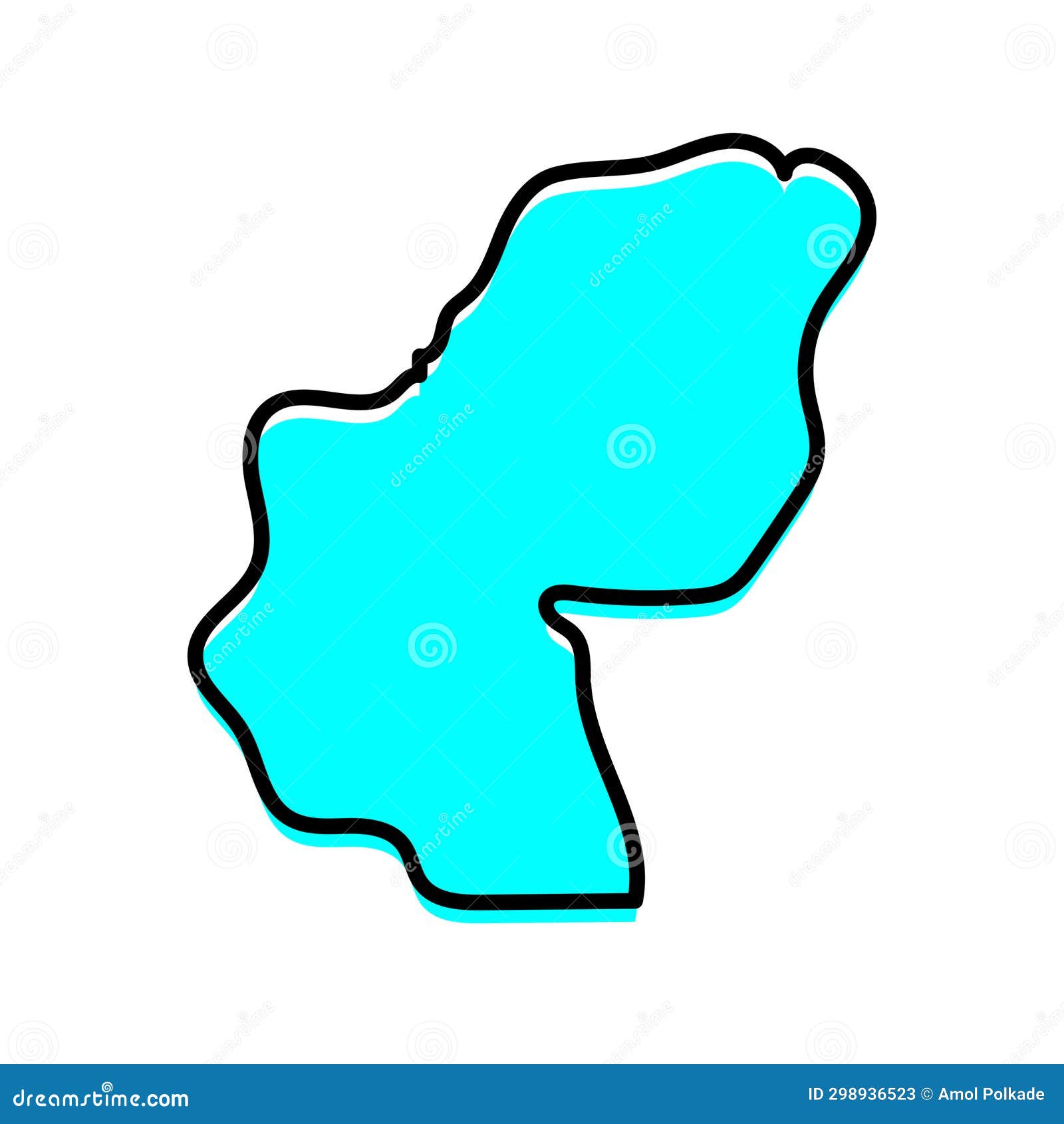 Al-Sharqia State of Egypt Map Design in Vector Form Stock Illustration ...