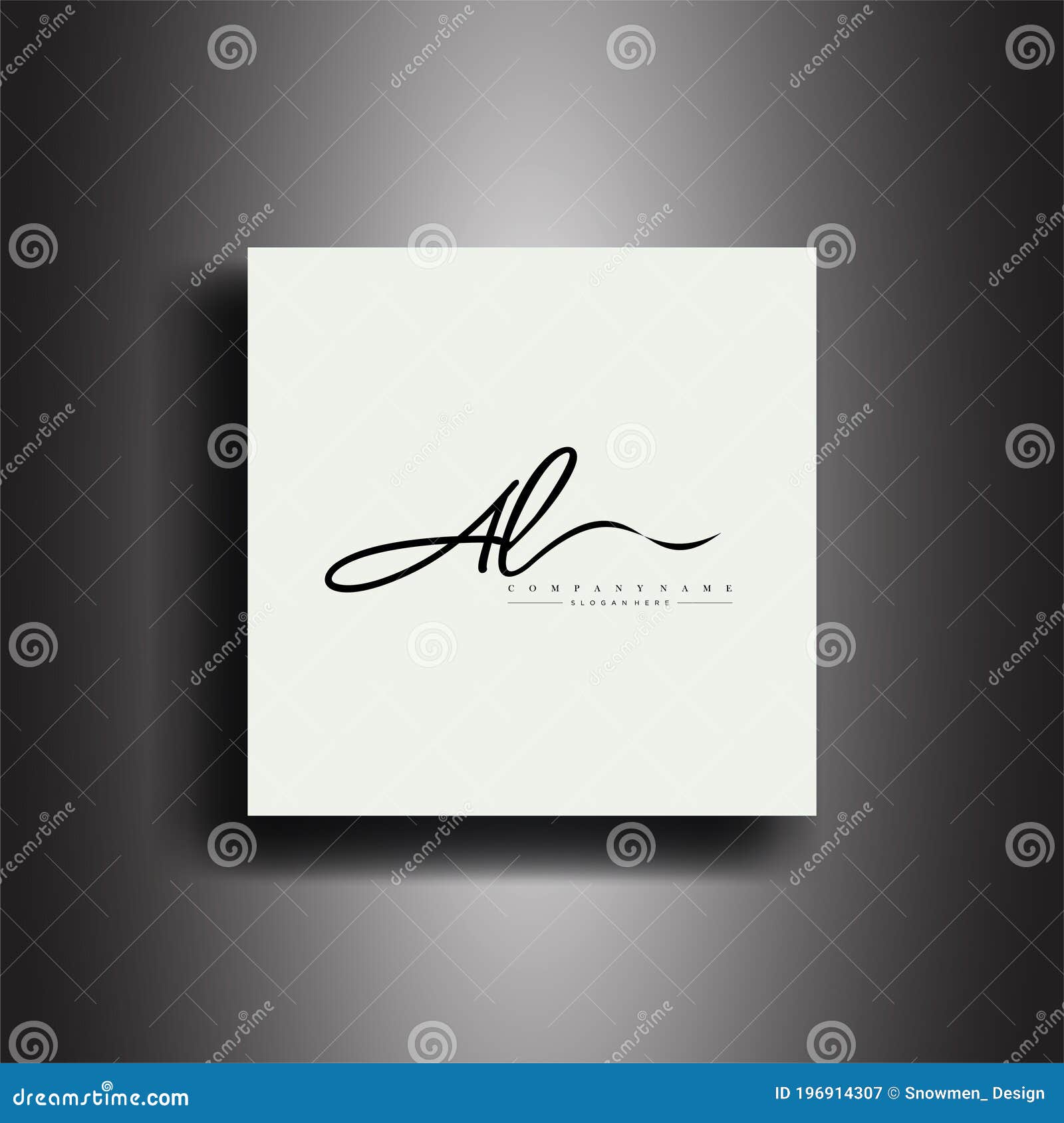 AL Signature Style Monogram.Calligraphic Lettering Icon and Handwriting ...
