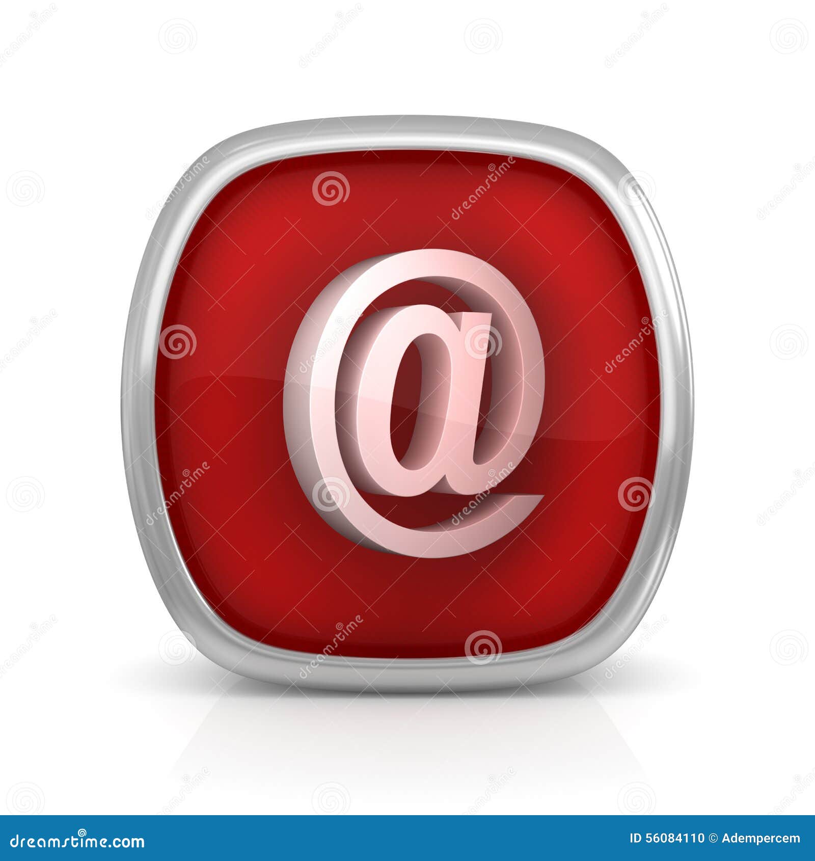 Al Simbolo in Bottone Rosso Illustrazione di Stock - Illustrazione di ...