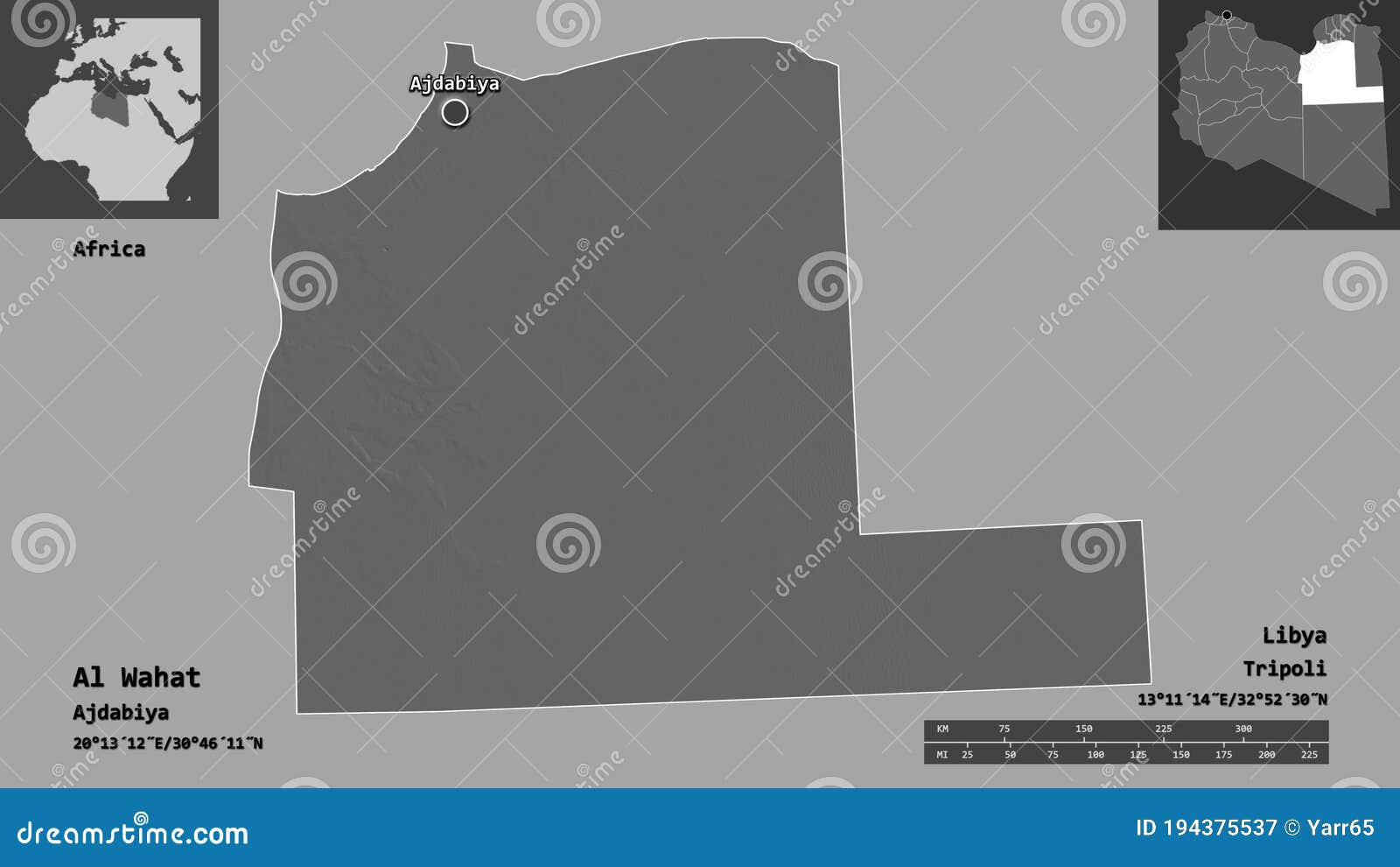 Al Wahat, District of Libya,. Previews. Bilevel Stock Illustration ...