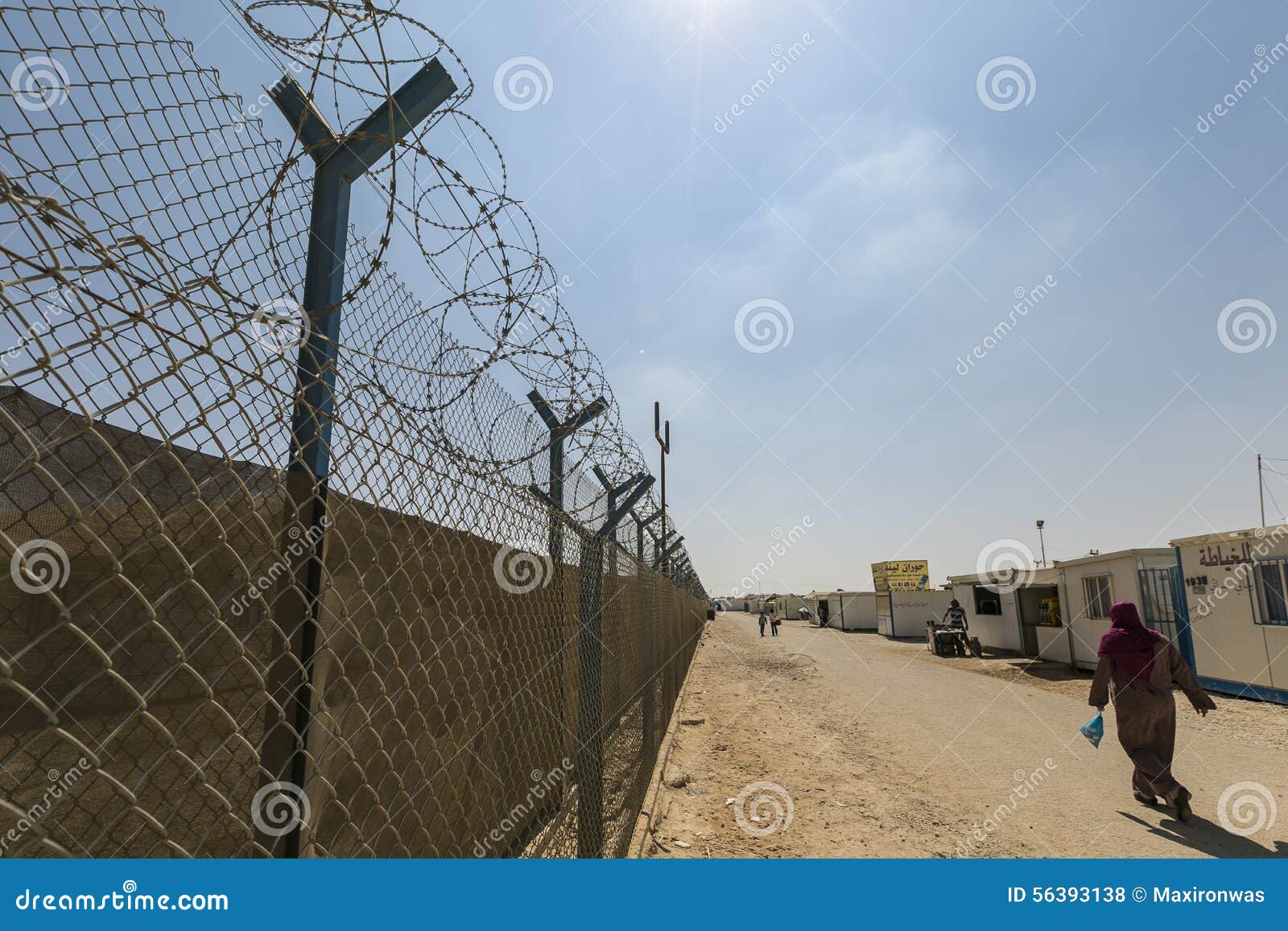 Al Zaatari refugee camp editorial stock photo. Image of zaatari - 56393138