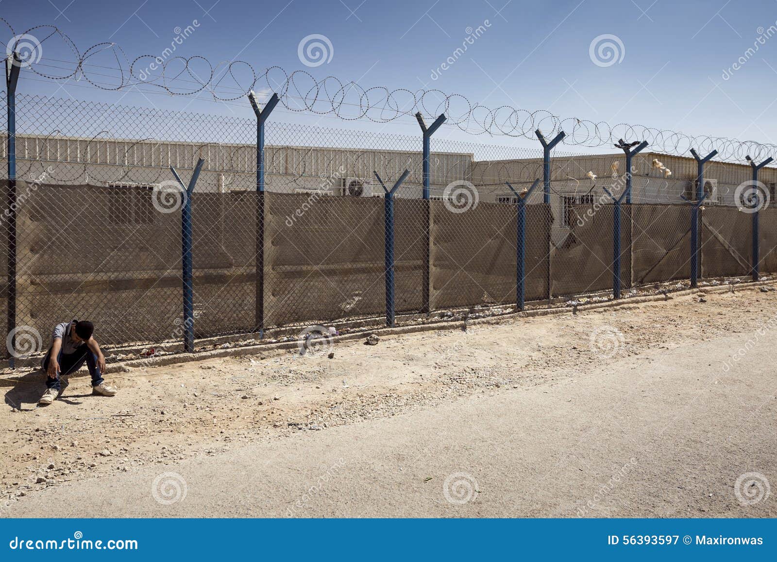 Al Zaatari refugee camp editorial photography. Image of sirian - 56393597