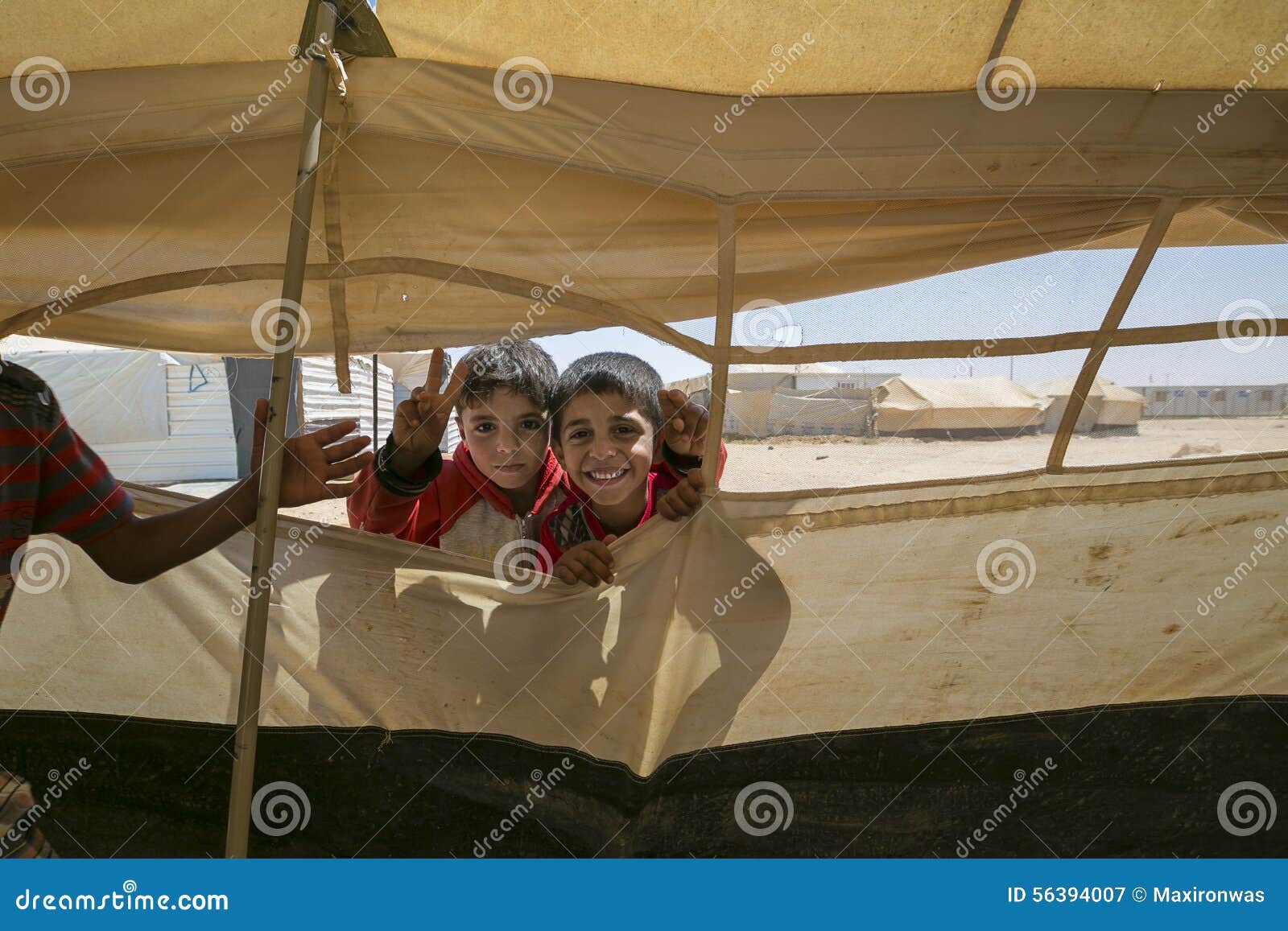 Al Zaatari refugee camp editorial photography. Image of sirian - 56394007