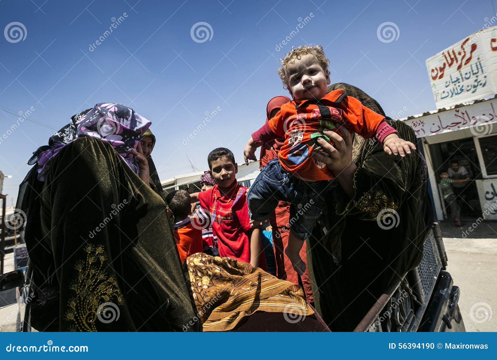 Al Zaatari refugee camp editorial image. Image of wire - 56394190