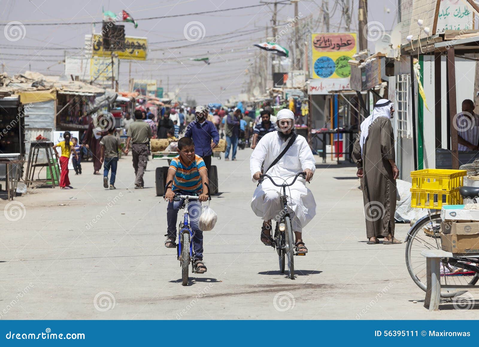 Al Zaatari refugee camp editorial photo. Image of jordan - 56395111