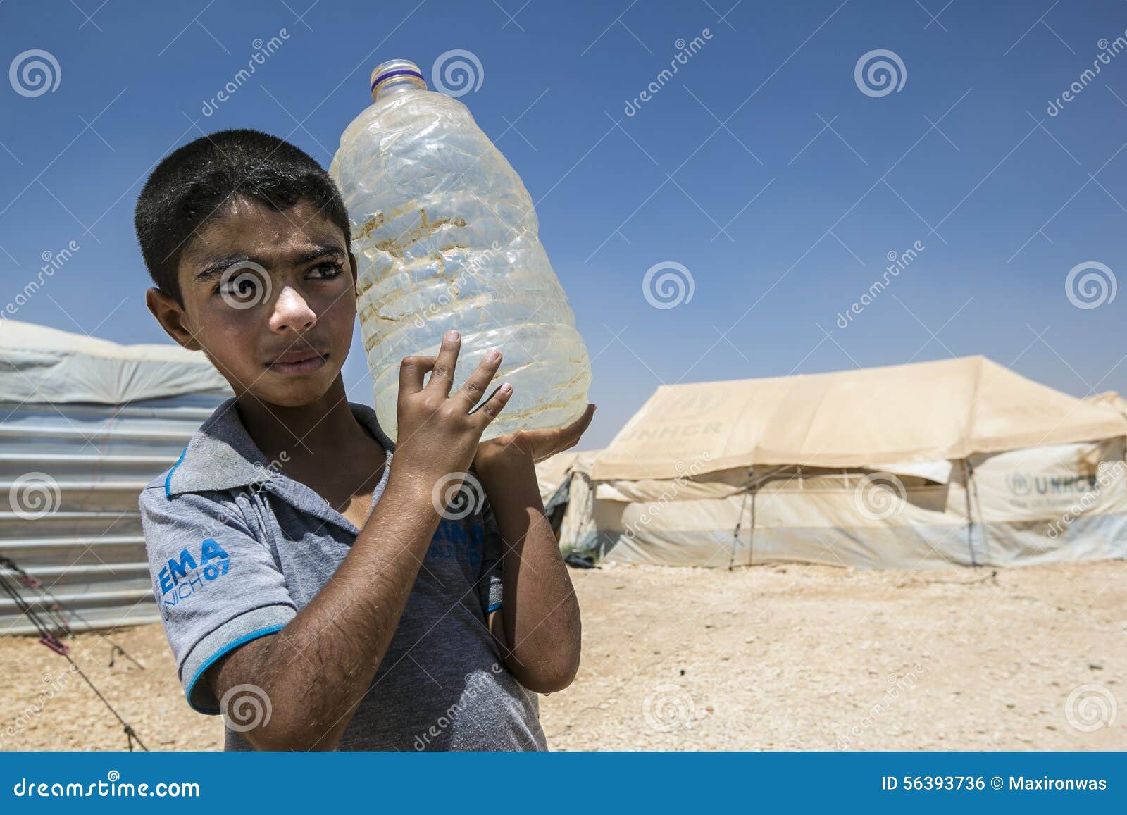 Al Zaatari refugee camp editorial photo. Image of sirian - 56393736