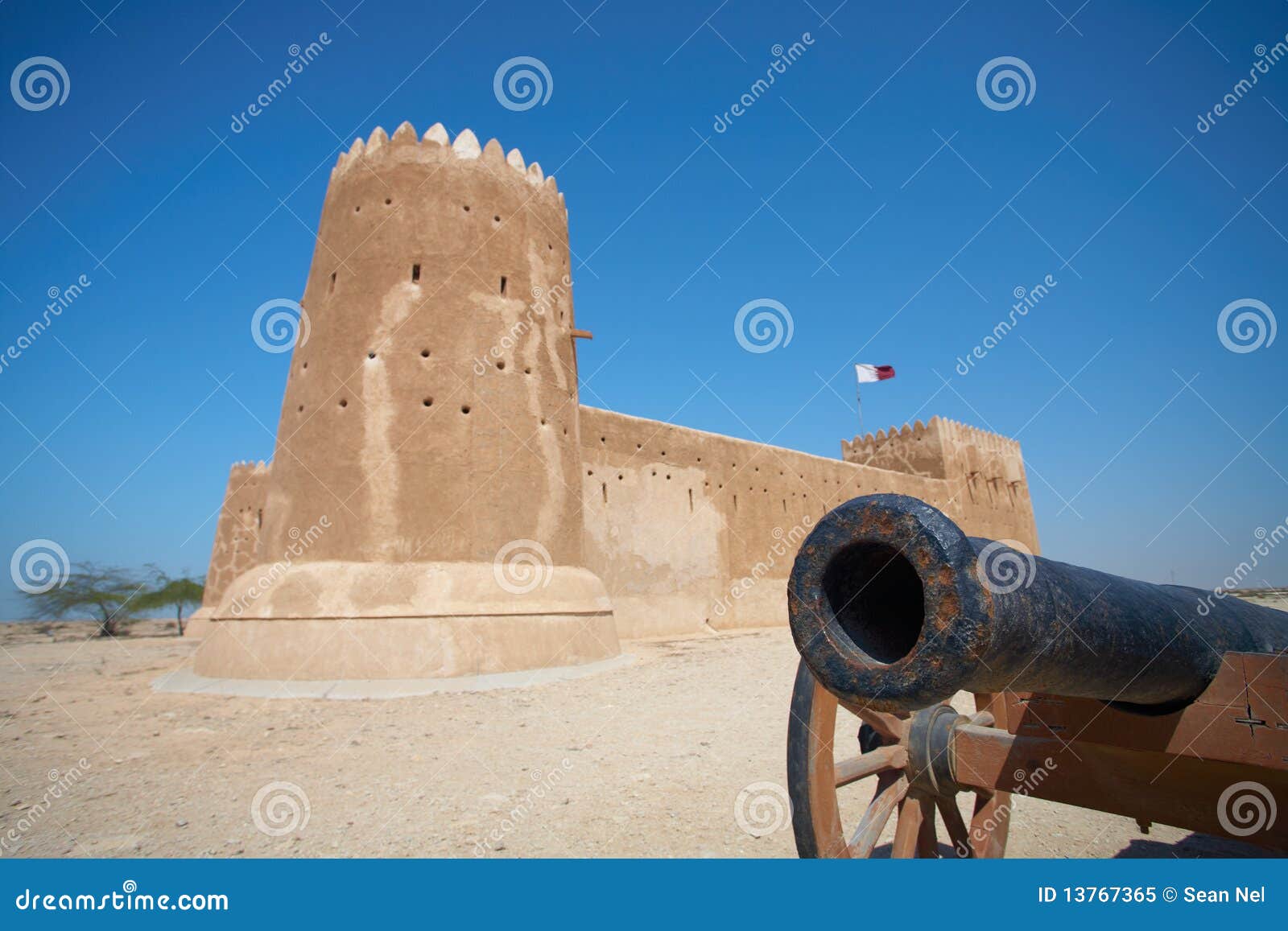 Al Zubarah van het fort stock afbeelding. Image of verschansing - 13767365