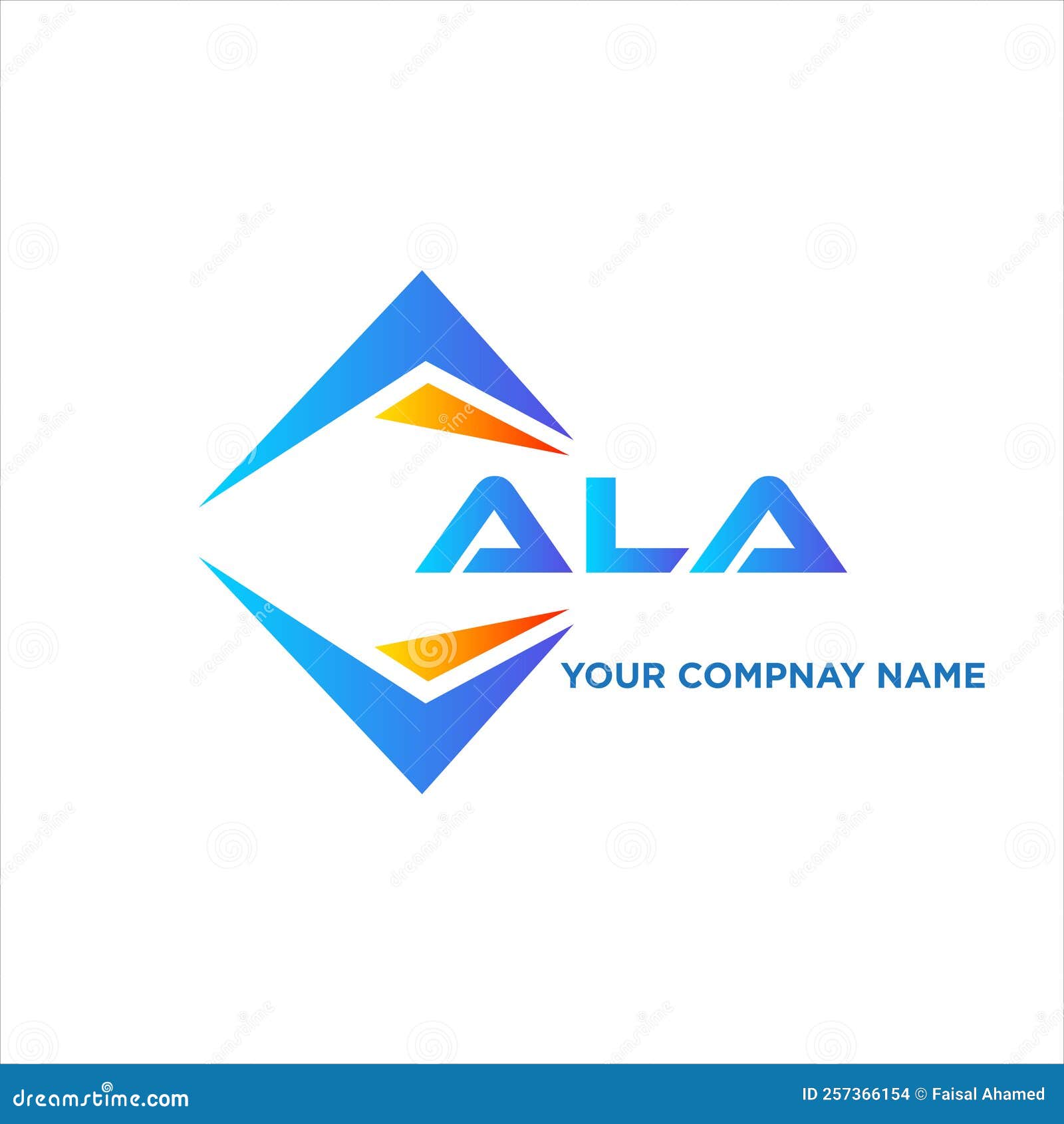 ALA Abstract Technology Logo Design on White Background. ALA Creative ...