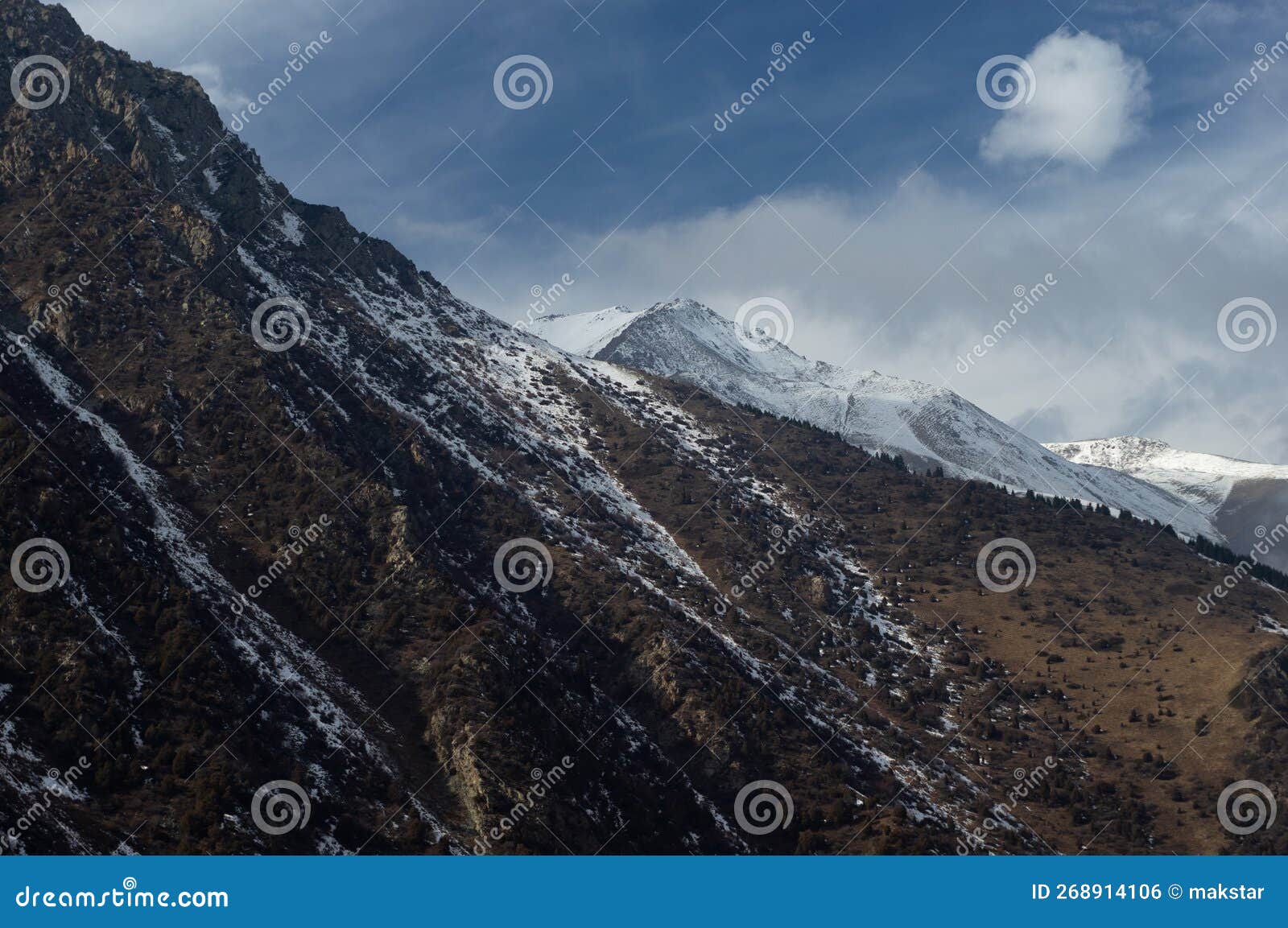 Ala-Archa River Wooded Mountain Gorge Stock Photo - Image of canyon ...