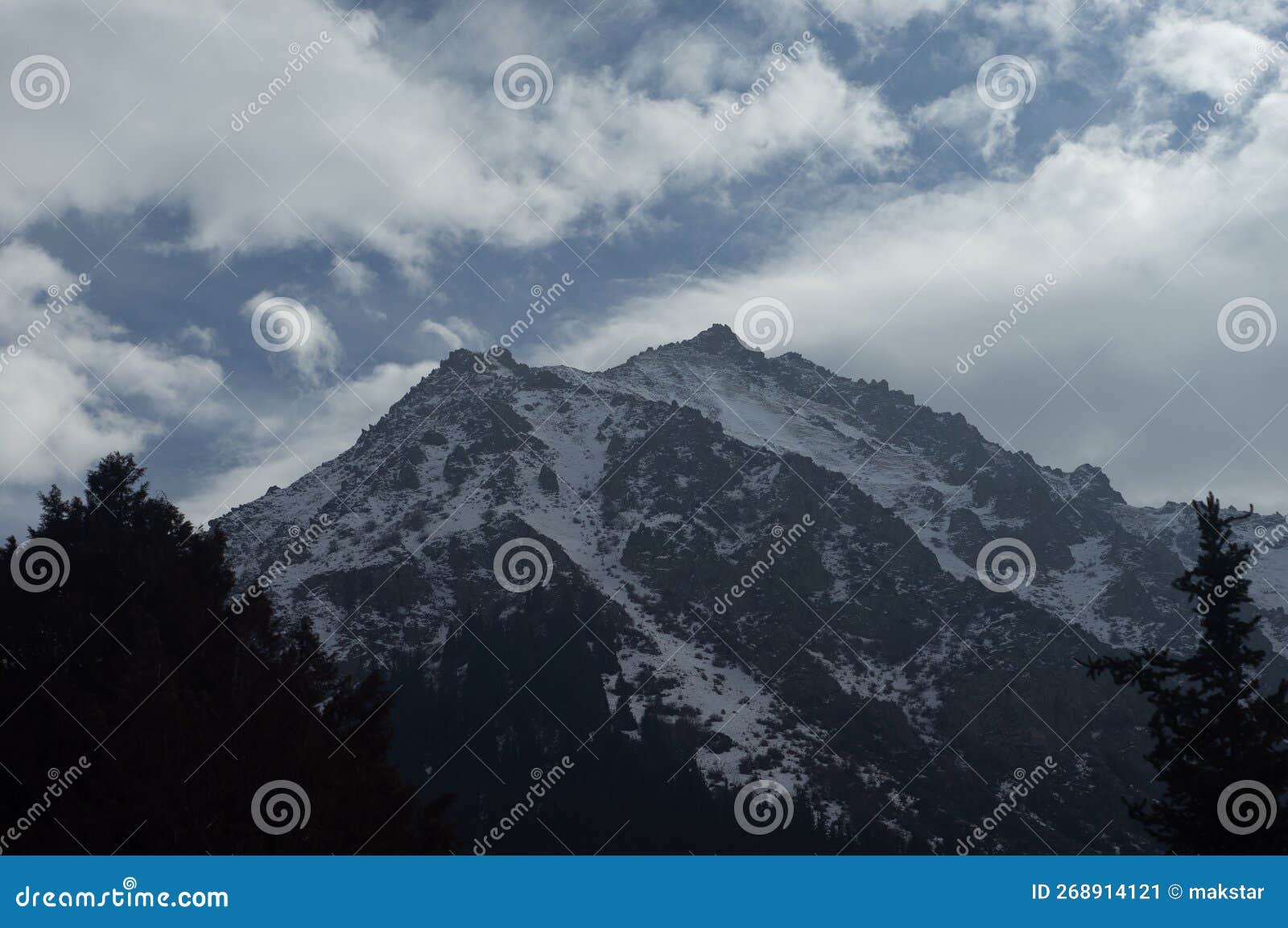 Ala-Archa River Wooded Mountain Gorge Stock Image - Image of landmark ...