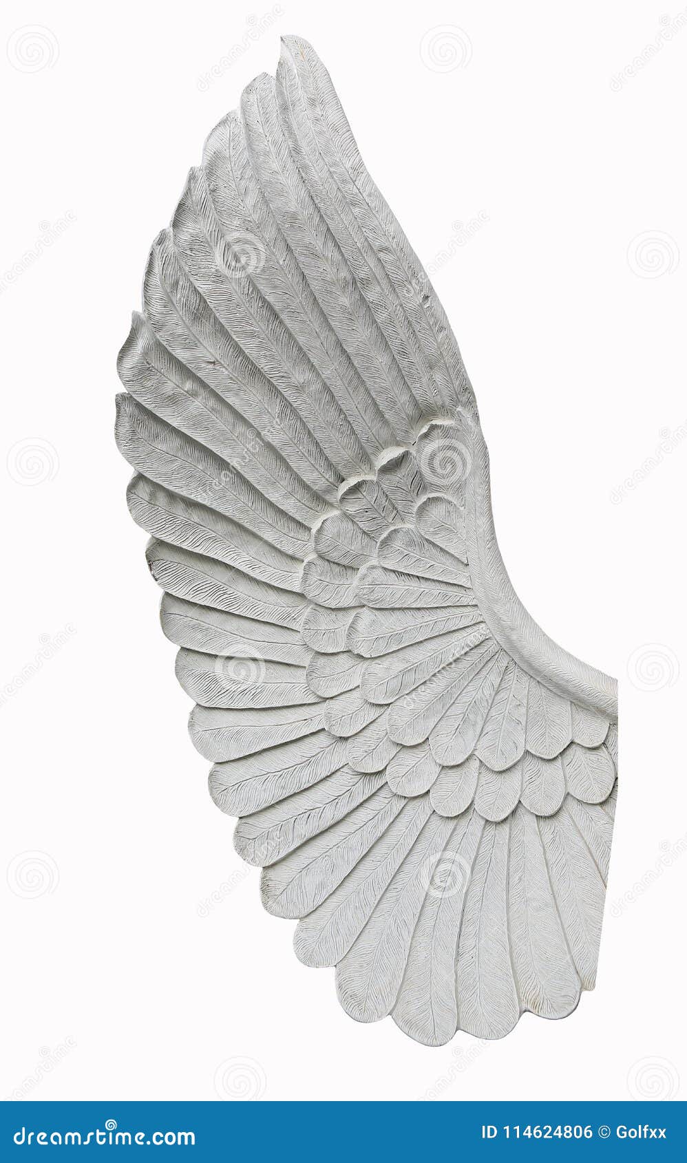 Ala Di Angelo Isolata Su Fondo Bianco Fotografia Stock - Immagine di ...