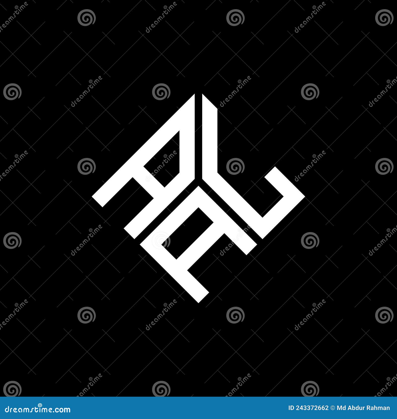 ALA Letter Logo Design on Black Background. ALA Creative Initials ...