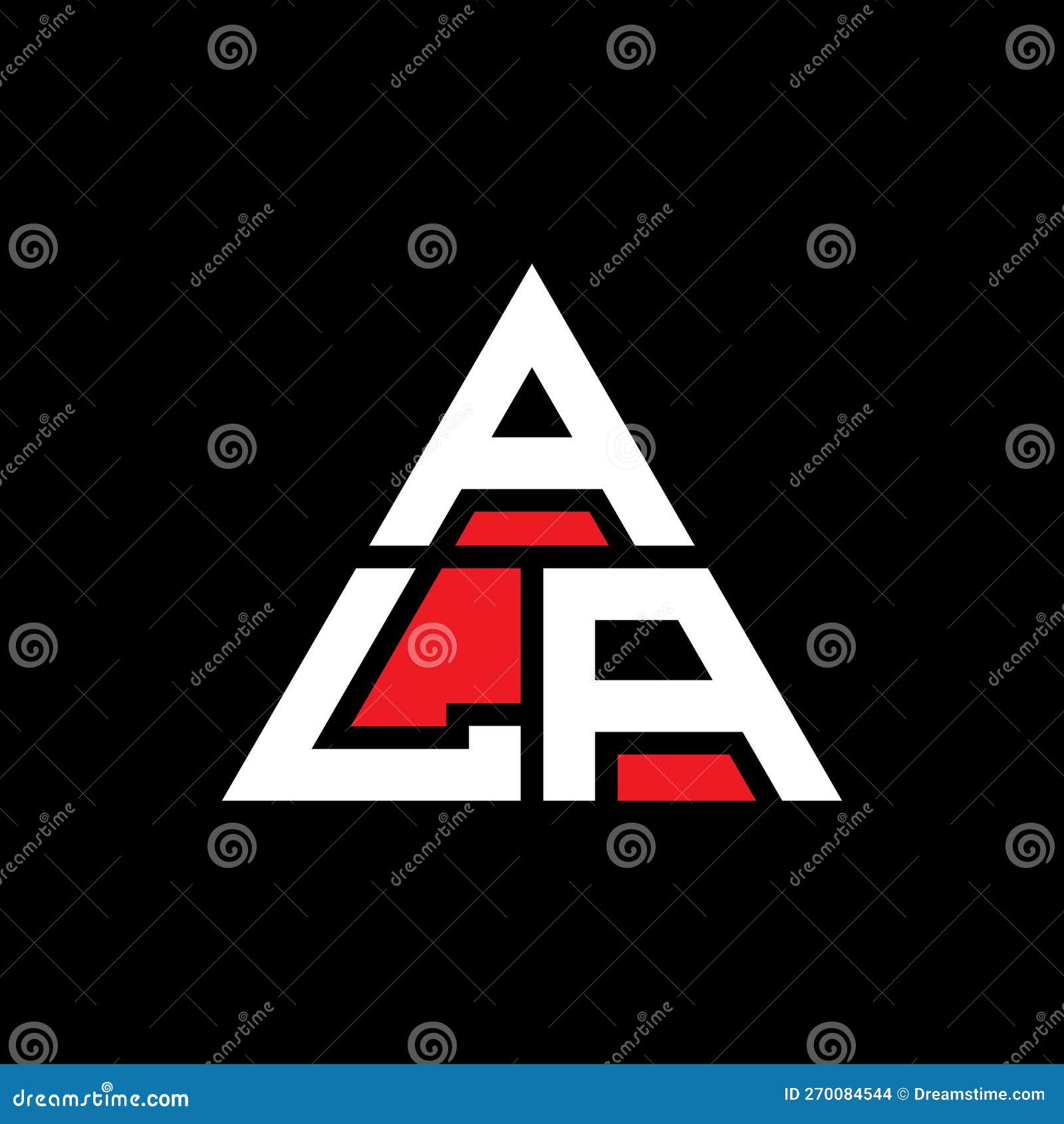 ALA Triangle Letter Logo Design With Triangle Shape. ALA Triangle Logo ...
