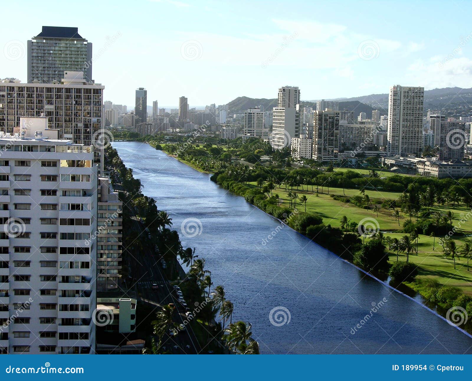 Ala Wai Canal stock photo. Image of canal, paradise, waikiki - 189954