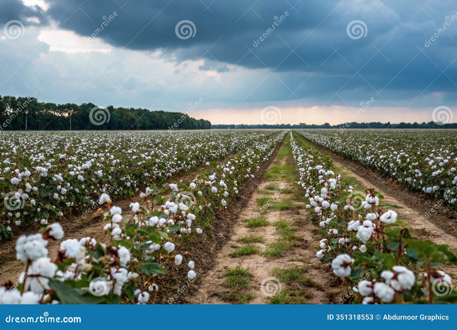 Alabama Cotton Field. Beautiful Cotton Field in Alabama Stock Image ...