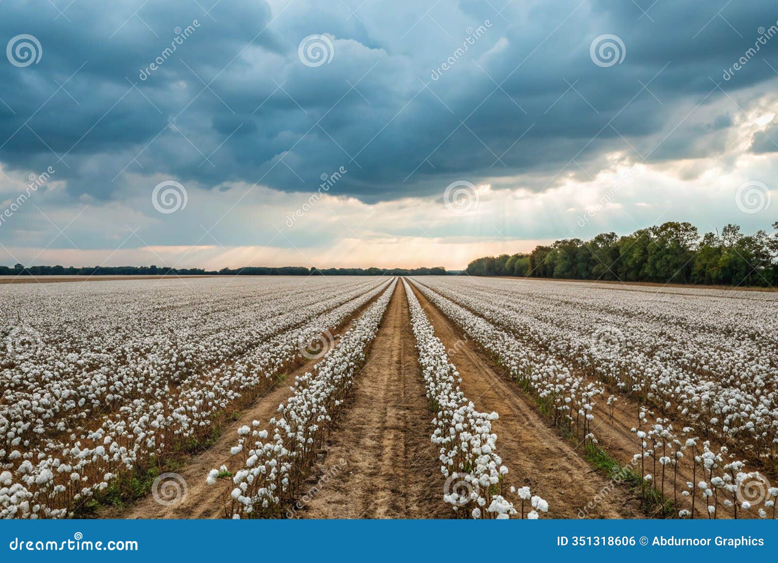 Alabama Cotton Field. Beautiful Cotton Field in Alabama Stock Photo ...