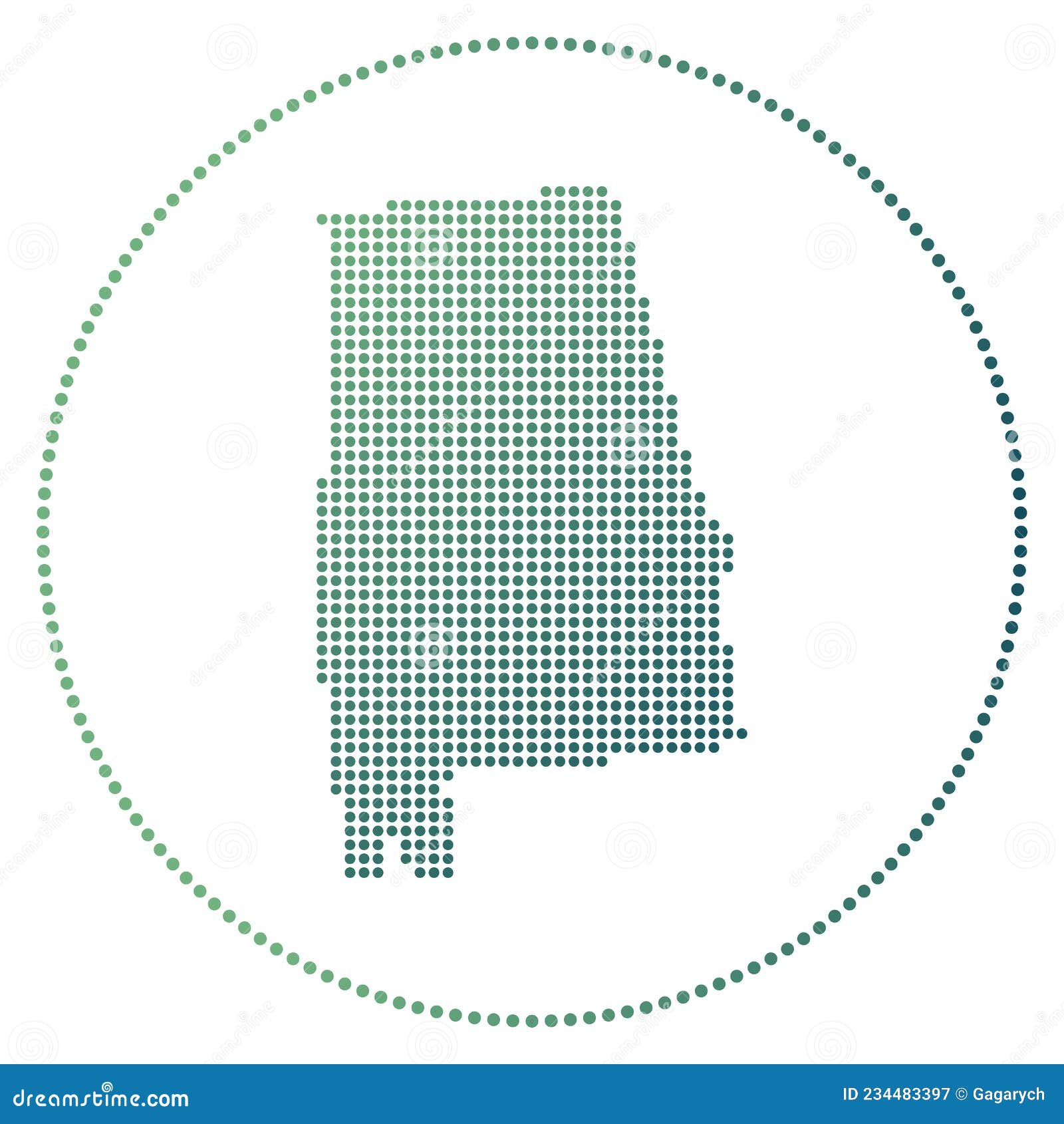 Alabama digital badge. stock vector. Illustration of design - 234483397