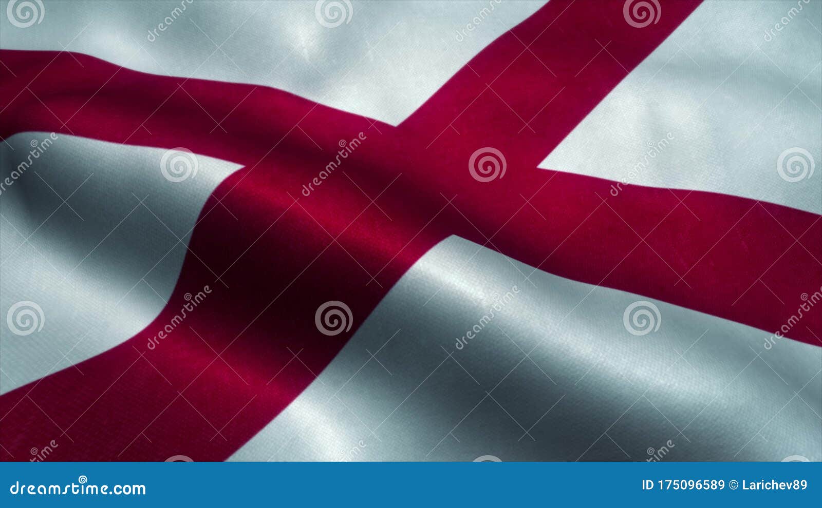 Alabama Flag Waving in the Wind. Sign of Alabama Stock Illustration ...