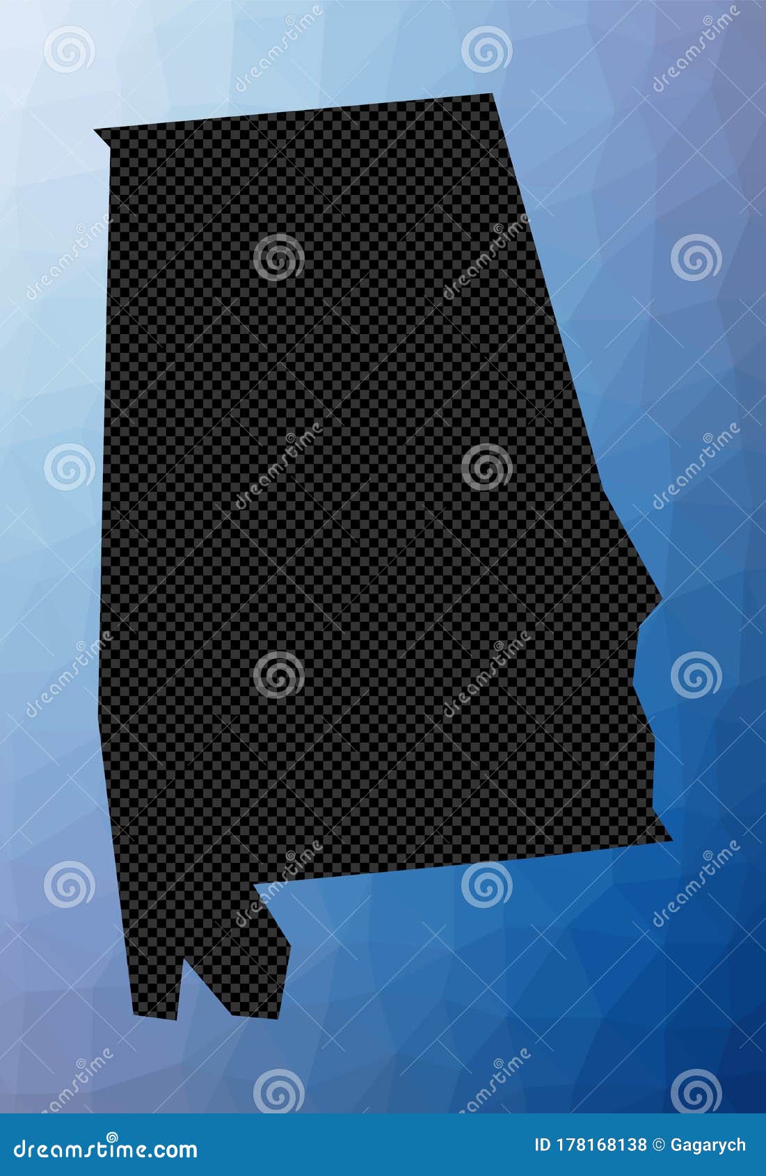Alabama geometric map. stock vector. Illustration of border - 178168138