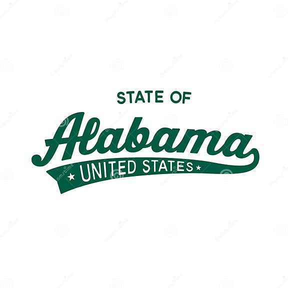 Alabama Lettering Design. Alabama, United States, Typography Design ...