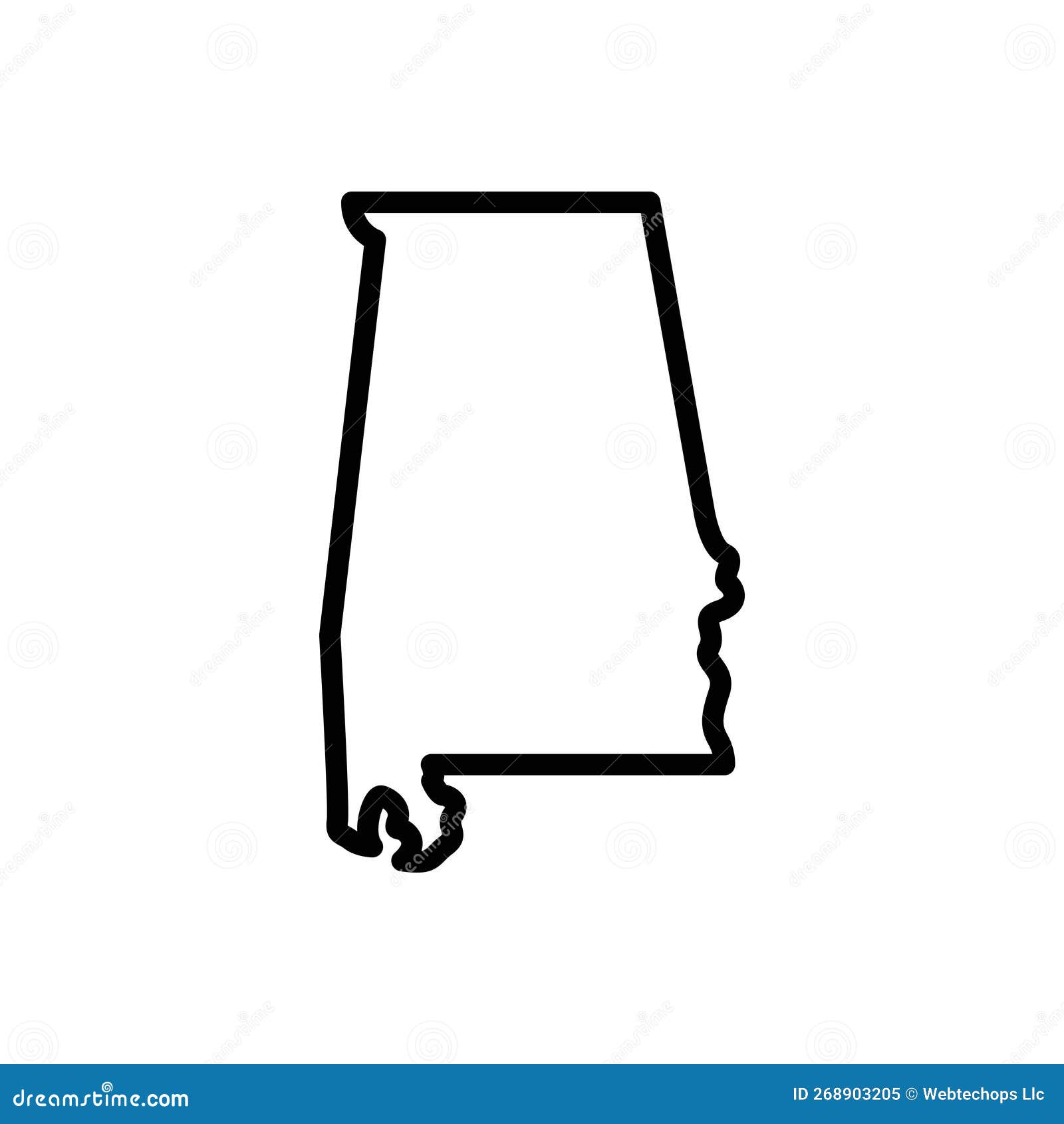 Black Line Icon for Alabama, Vincent and Division Stock Vector ...