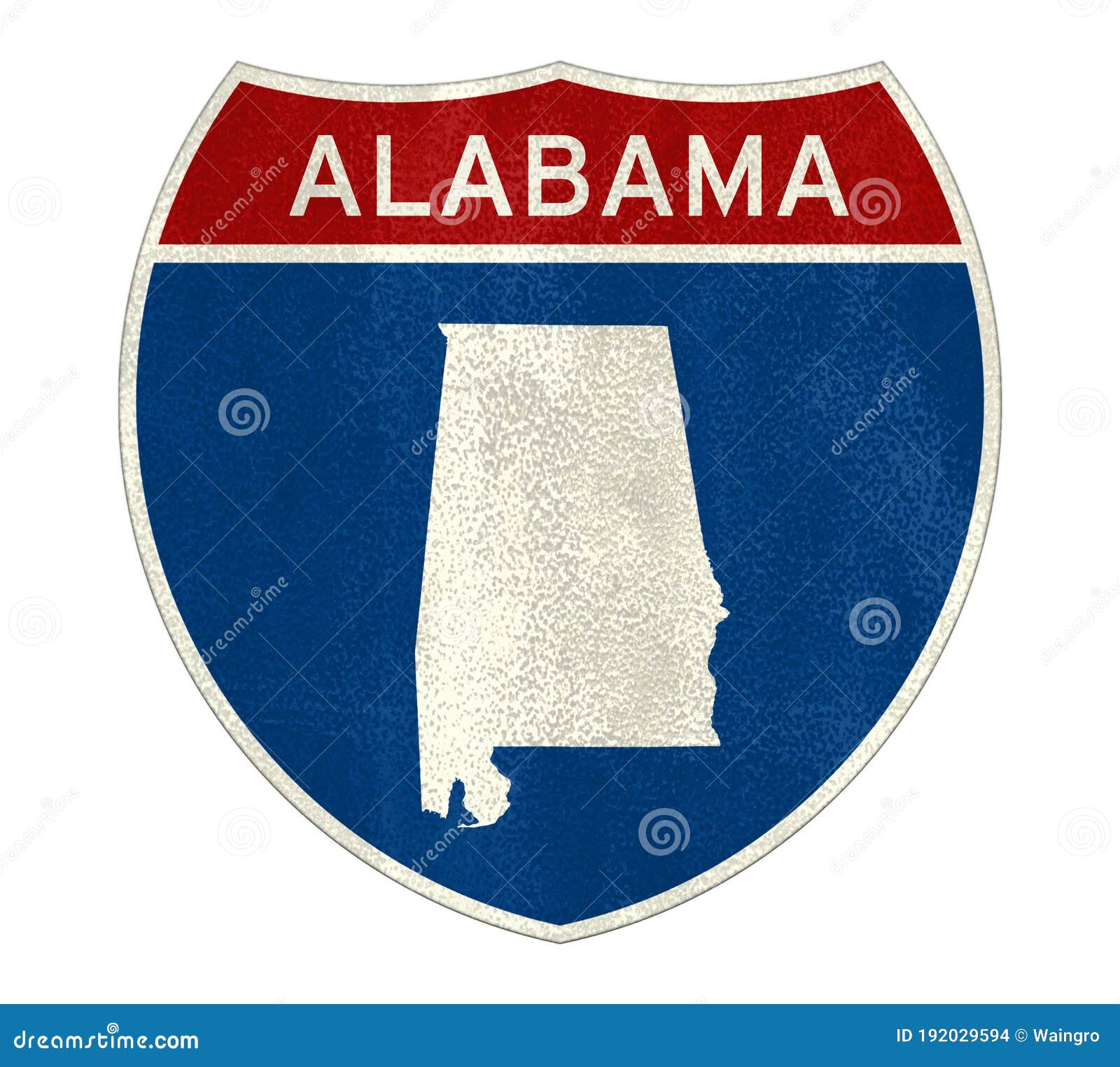 Alabama Interstate Highway Map Royalty-Free Stock Image | CartoonDealer ...