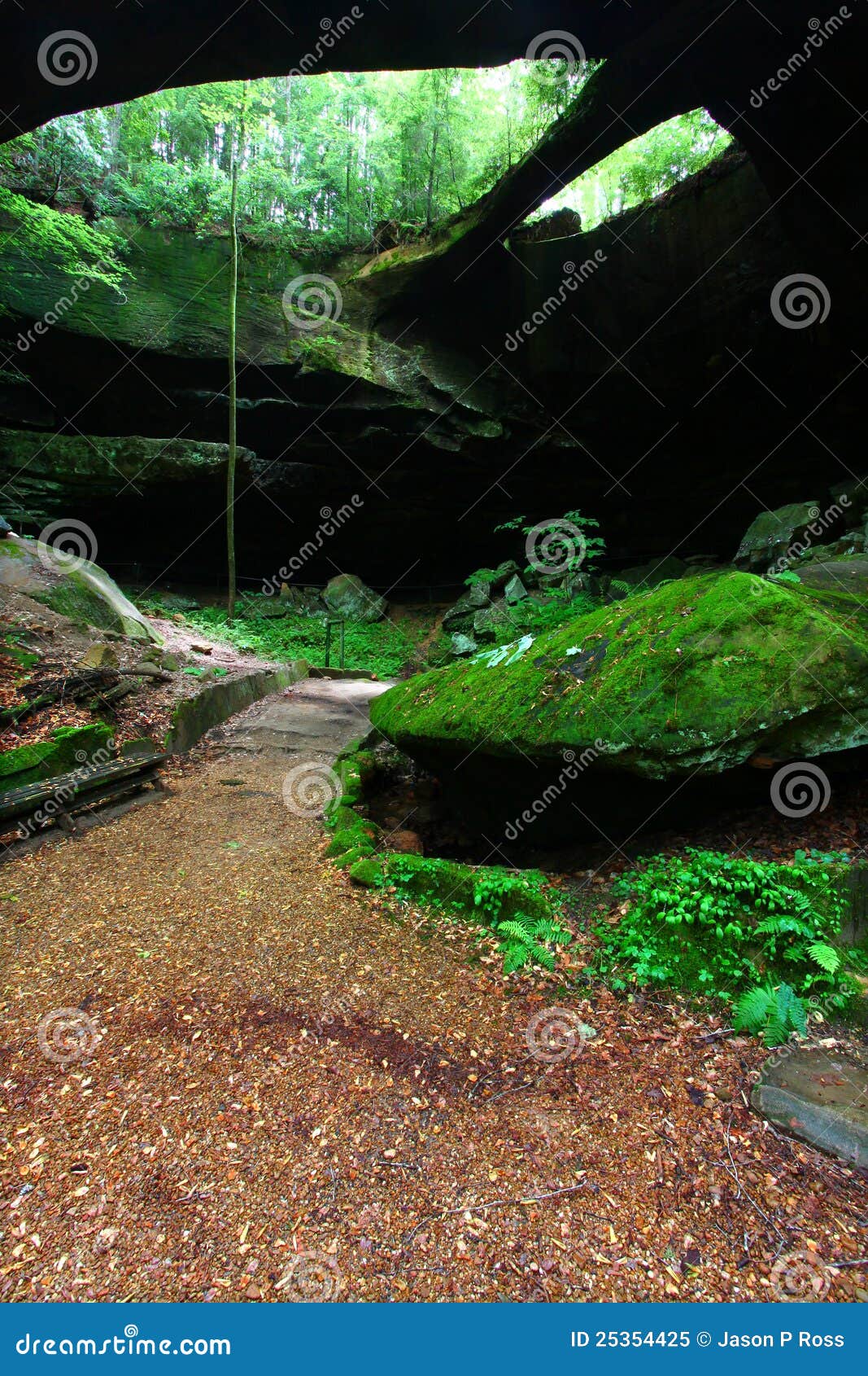 Alabama Natural Rock Bridge Stock Image - Image of natural, outdoors ...