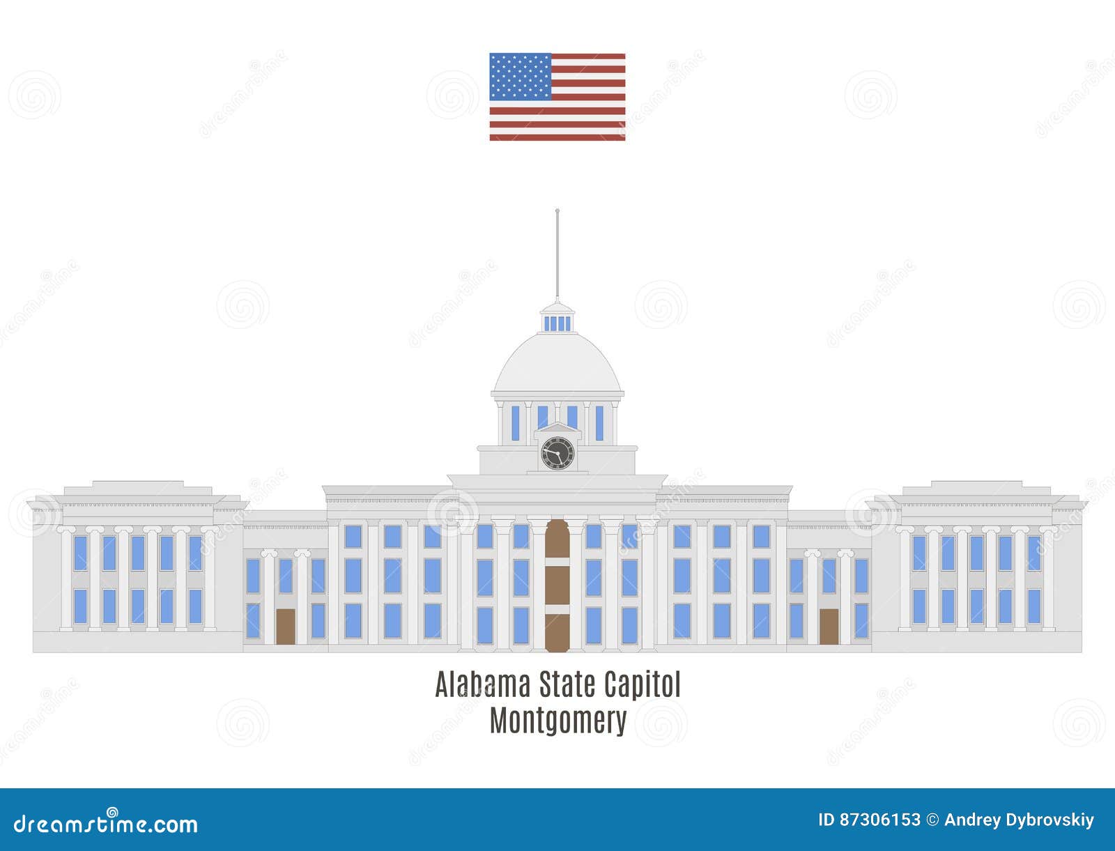 Alabama Map. State And District Map Of Alabama. Administrative And ...