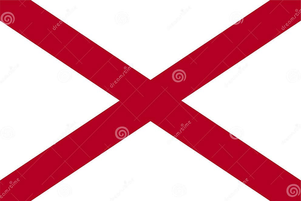 Accurate Correct Alabama Al State Flag Stock Vector - Illustration of ...