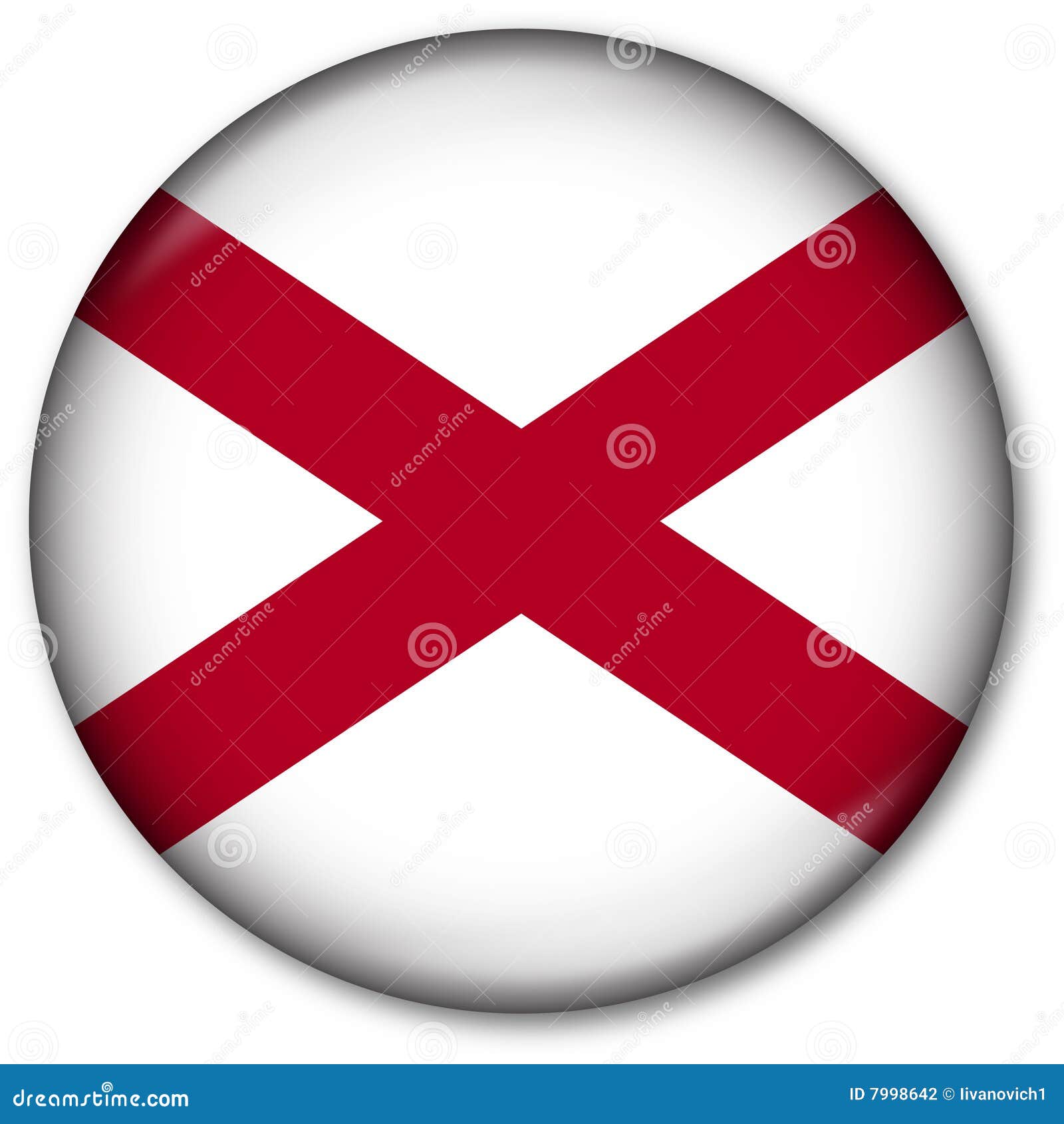 Alabama State Flag Button stock illustration. Illustration of button ...
