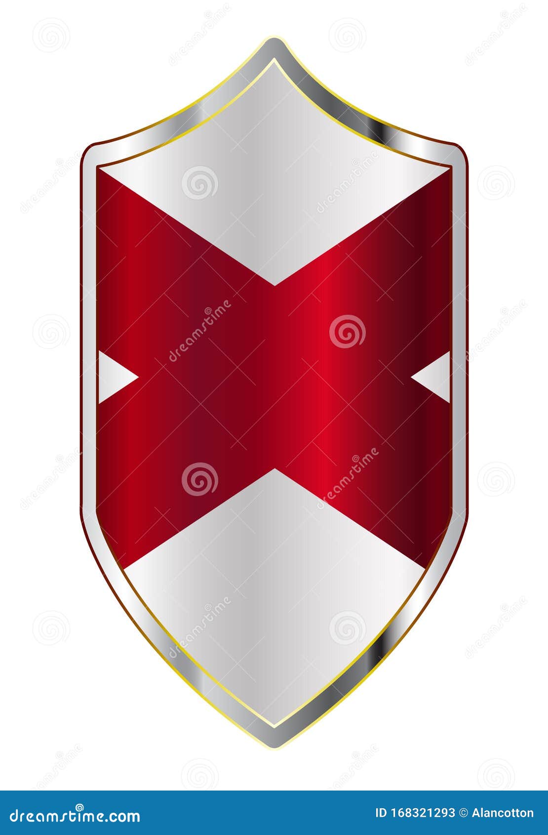 Alabama State Flag on a Crusader Style Shield 向量例证 - 插画 包括有 烈士, 屏蔽 ...