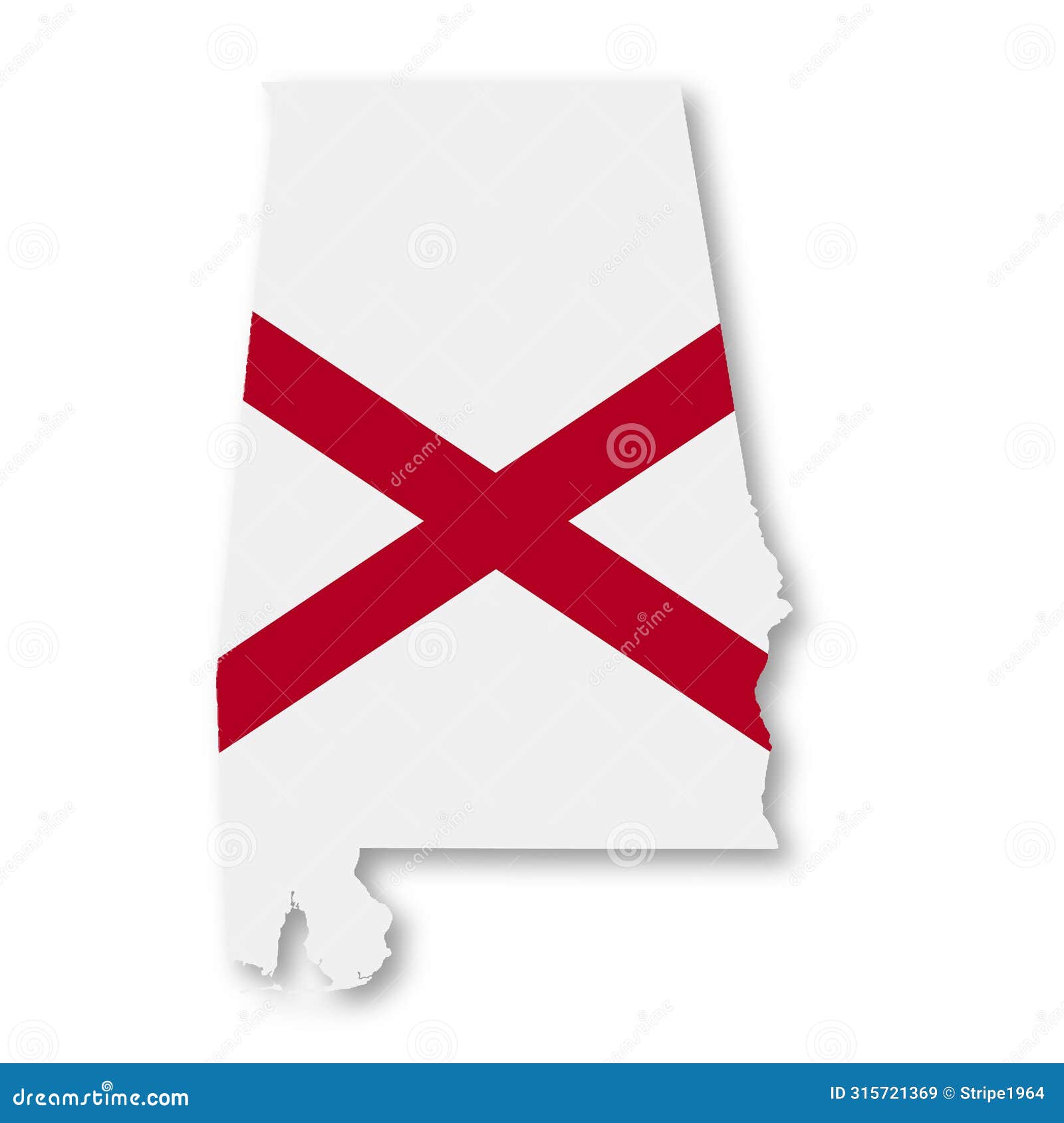 Alabama State Flag Map Illustration Stock Illustration - Illustration ...