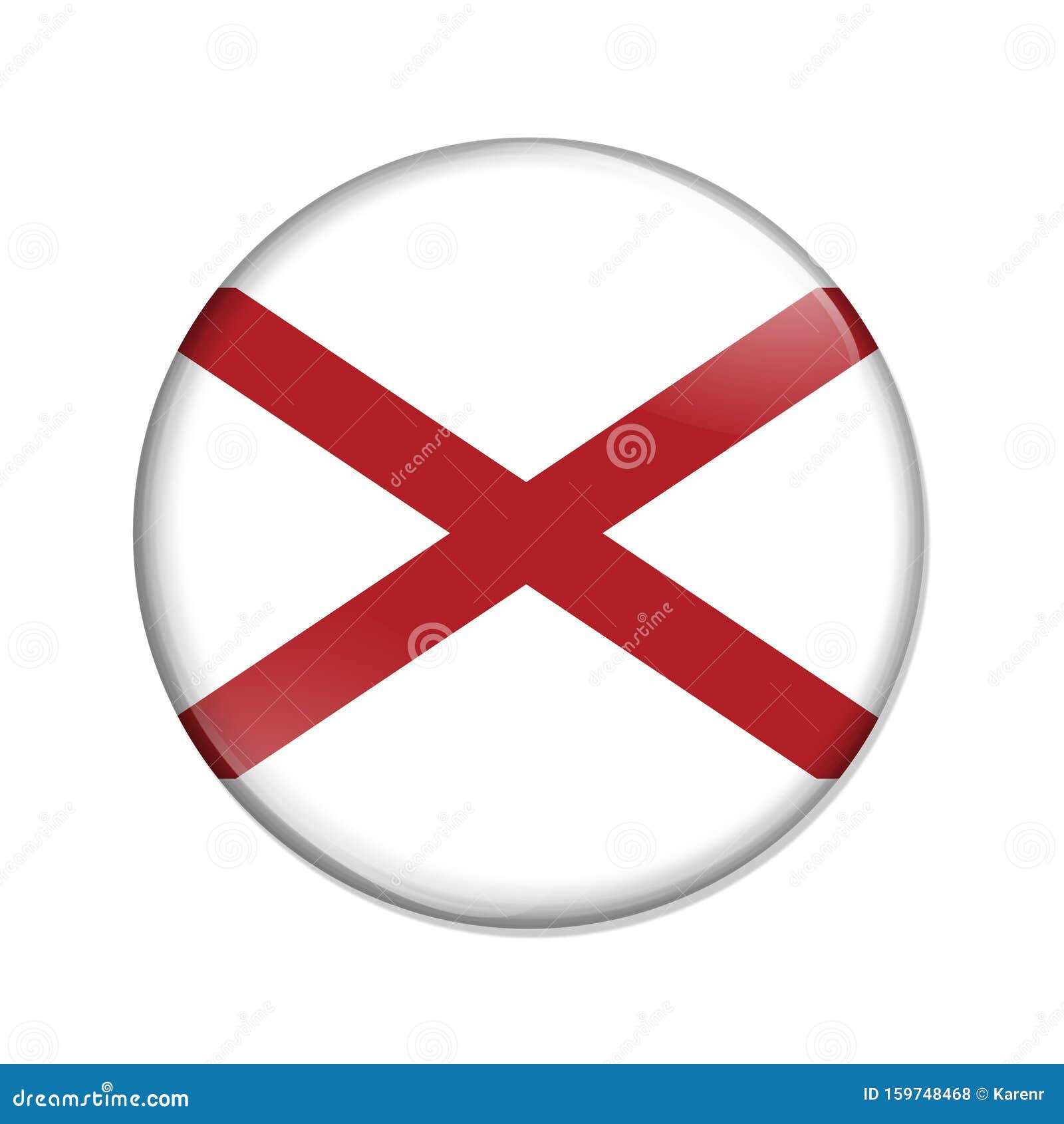 Alabama State Flag Badge Button Stock Illustration - Illustration of ...