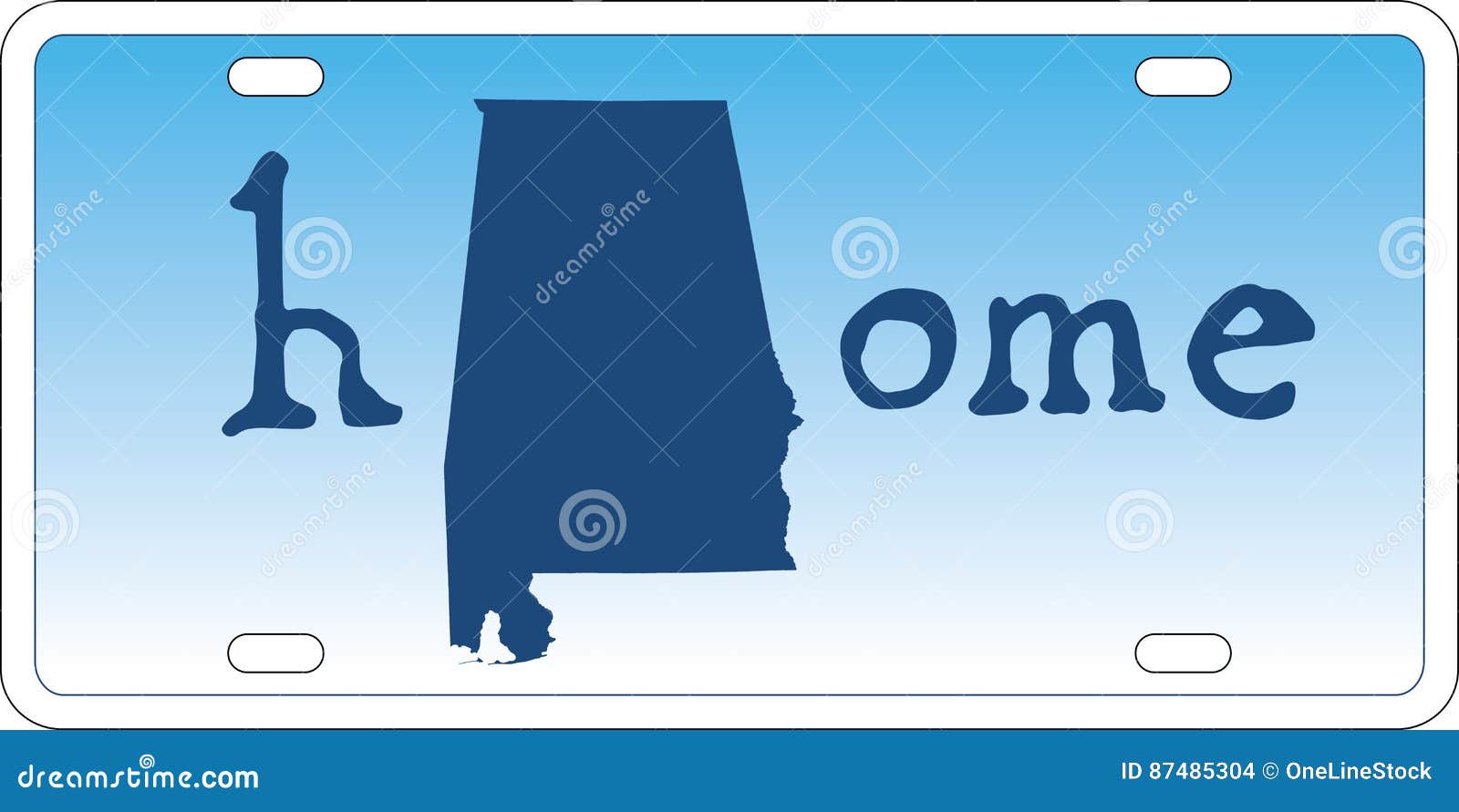 Alabama State License Plate Vector Stock Vector - Illustration of ...