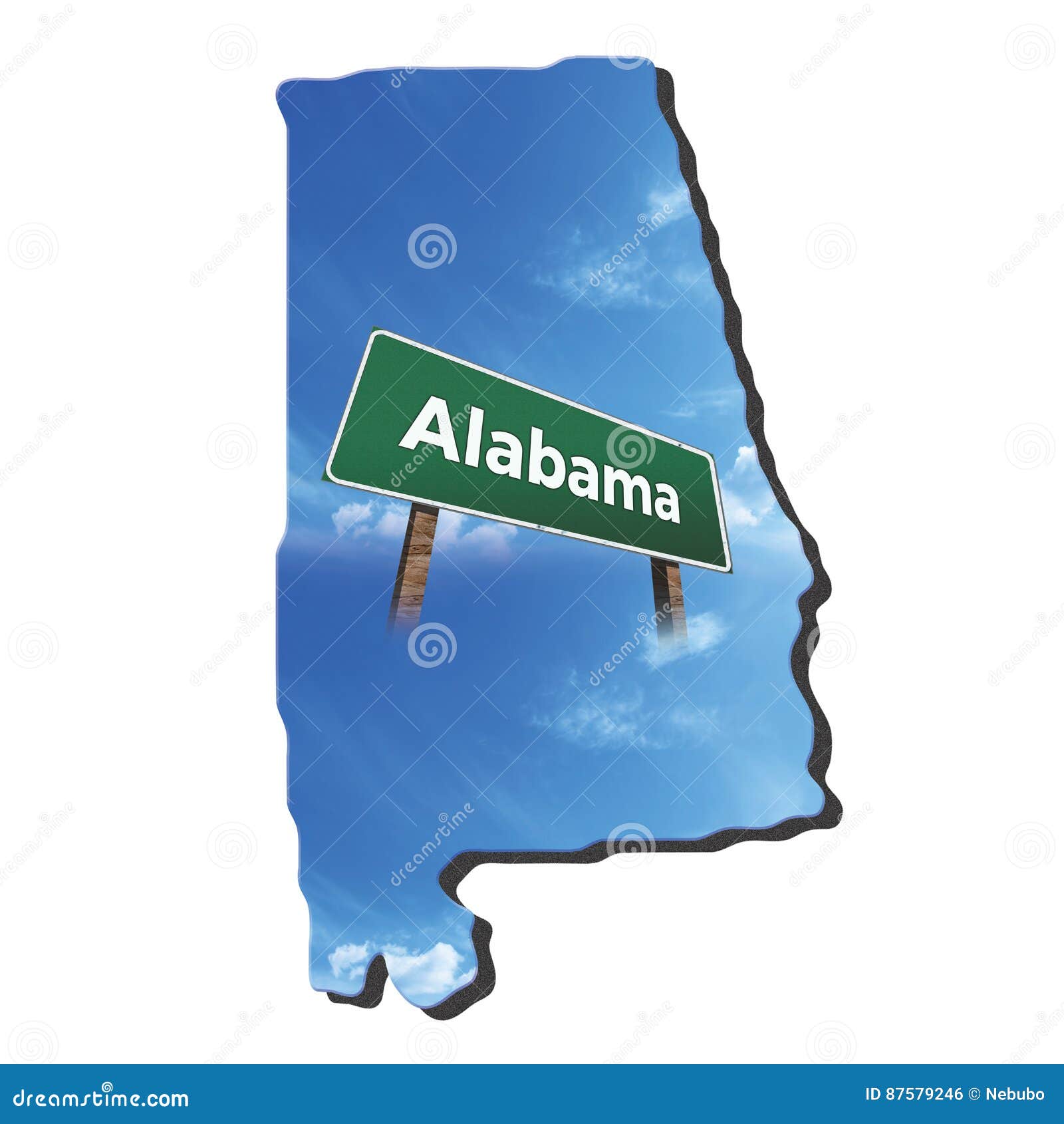 Alabama State stock illustration. Illustration of blue - 87579246